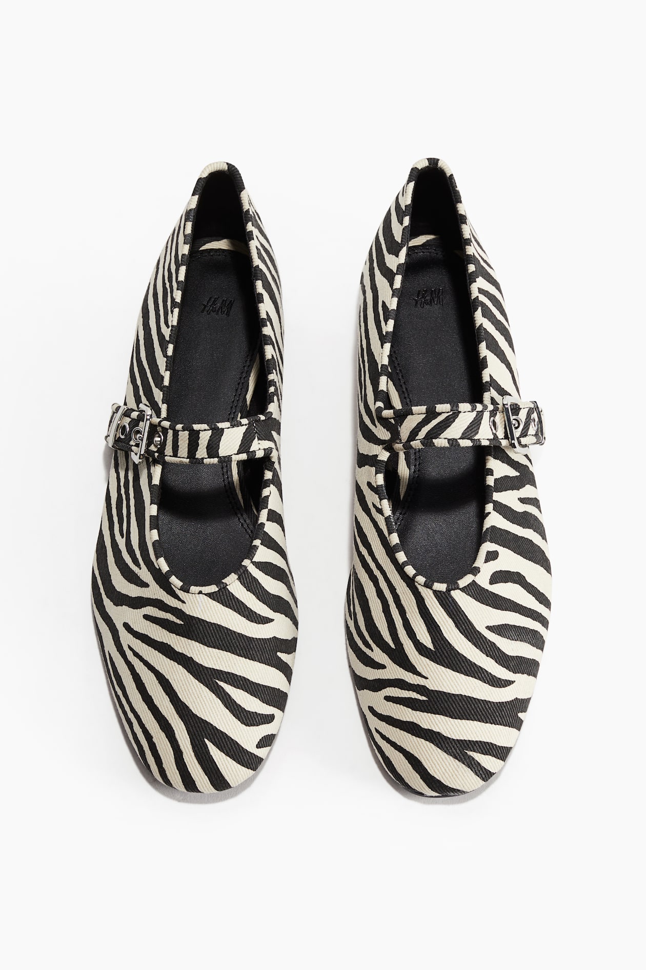 Women's Cream/zebra print Mary Jane Flats - Ballet Flats - No heel | H&M CA