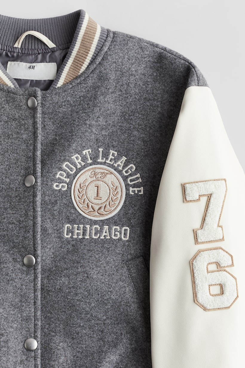 Gray/Sport League Chicago Baseball Jacket for kids | H&M US
