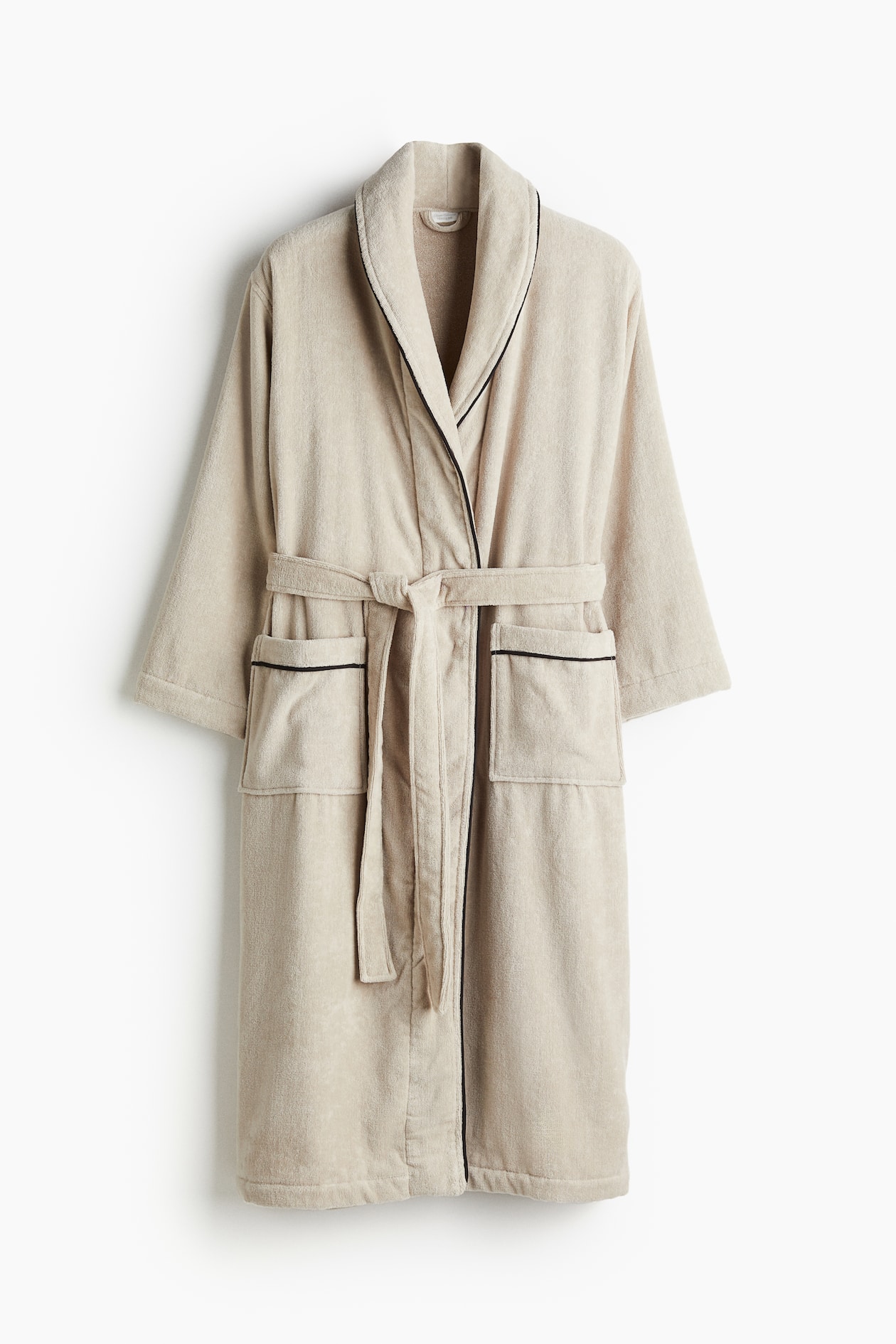 Velour dressing gown - Beige - Home All | H&M GB