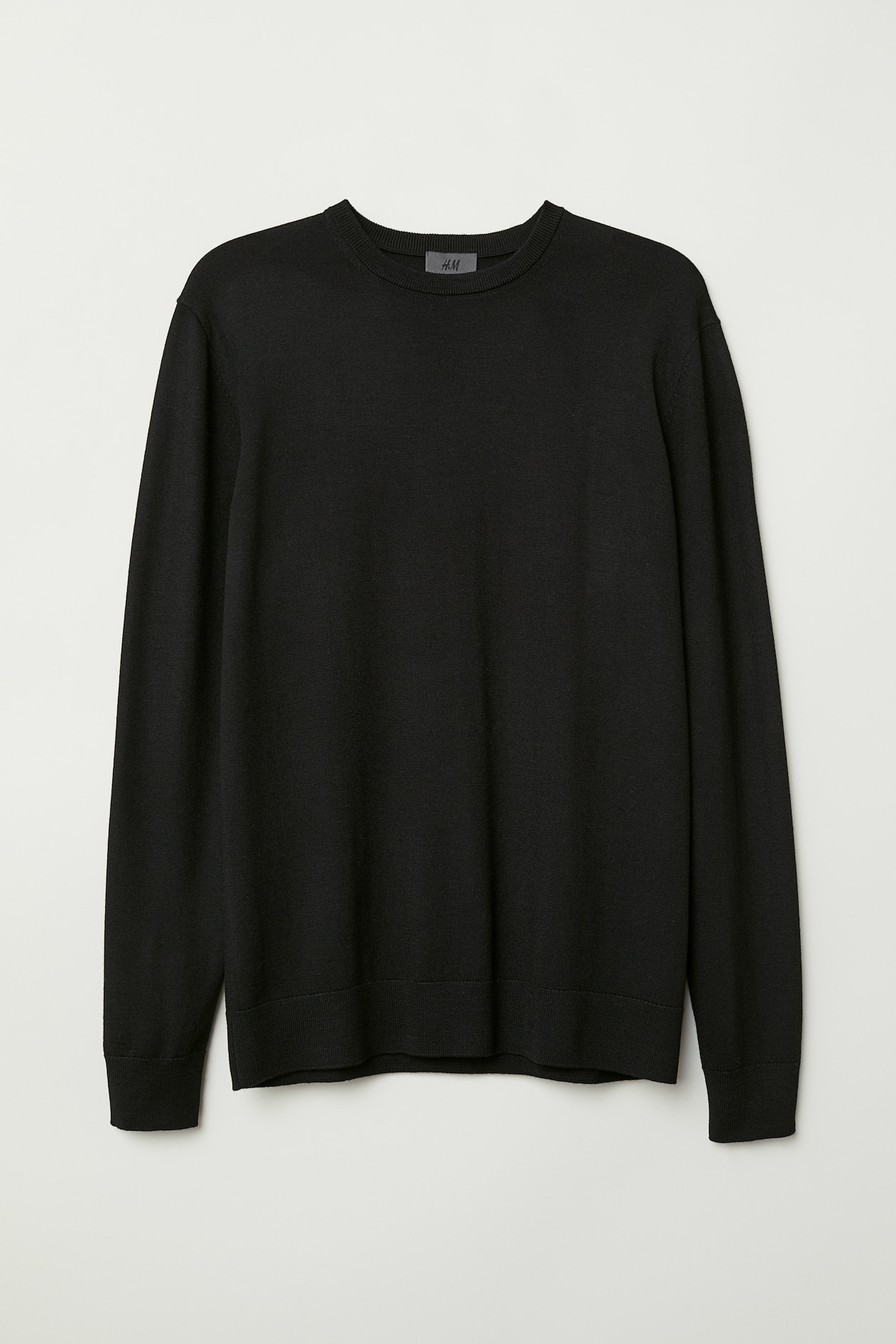 Merino wool jumper - Black - Men | H&M GB