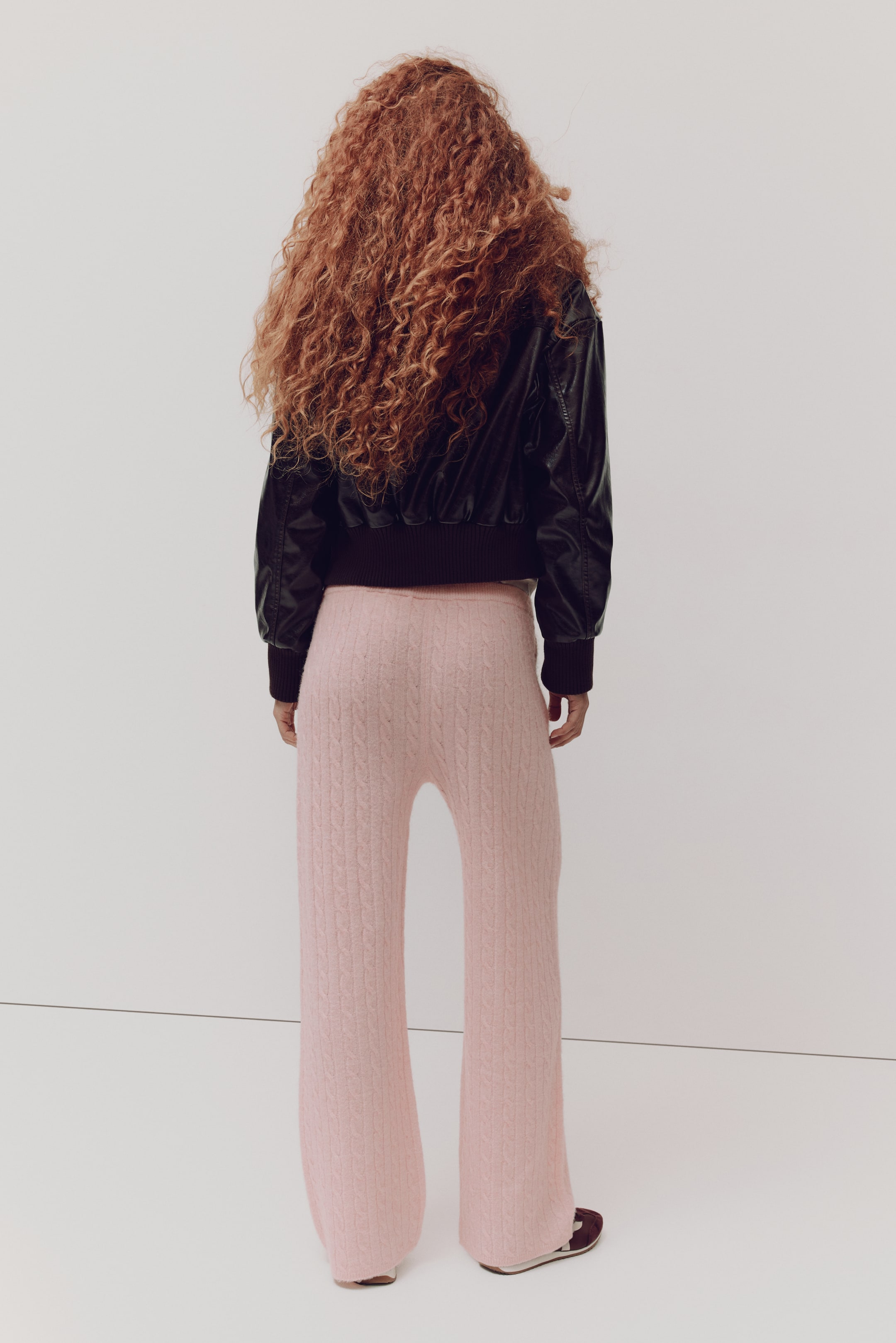 Women's Pink Cable-knit trousers | H&M CA