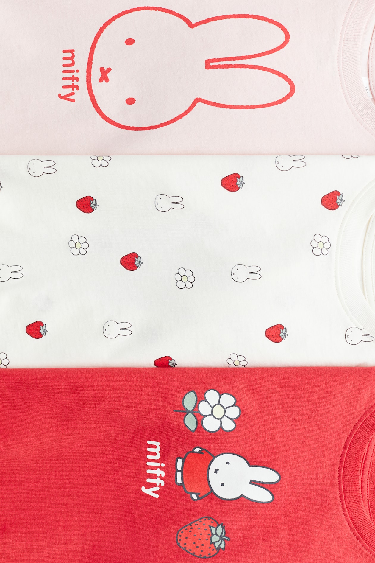 Red/Miffy 3-pack printed jersey tops for kids | H&M GB