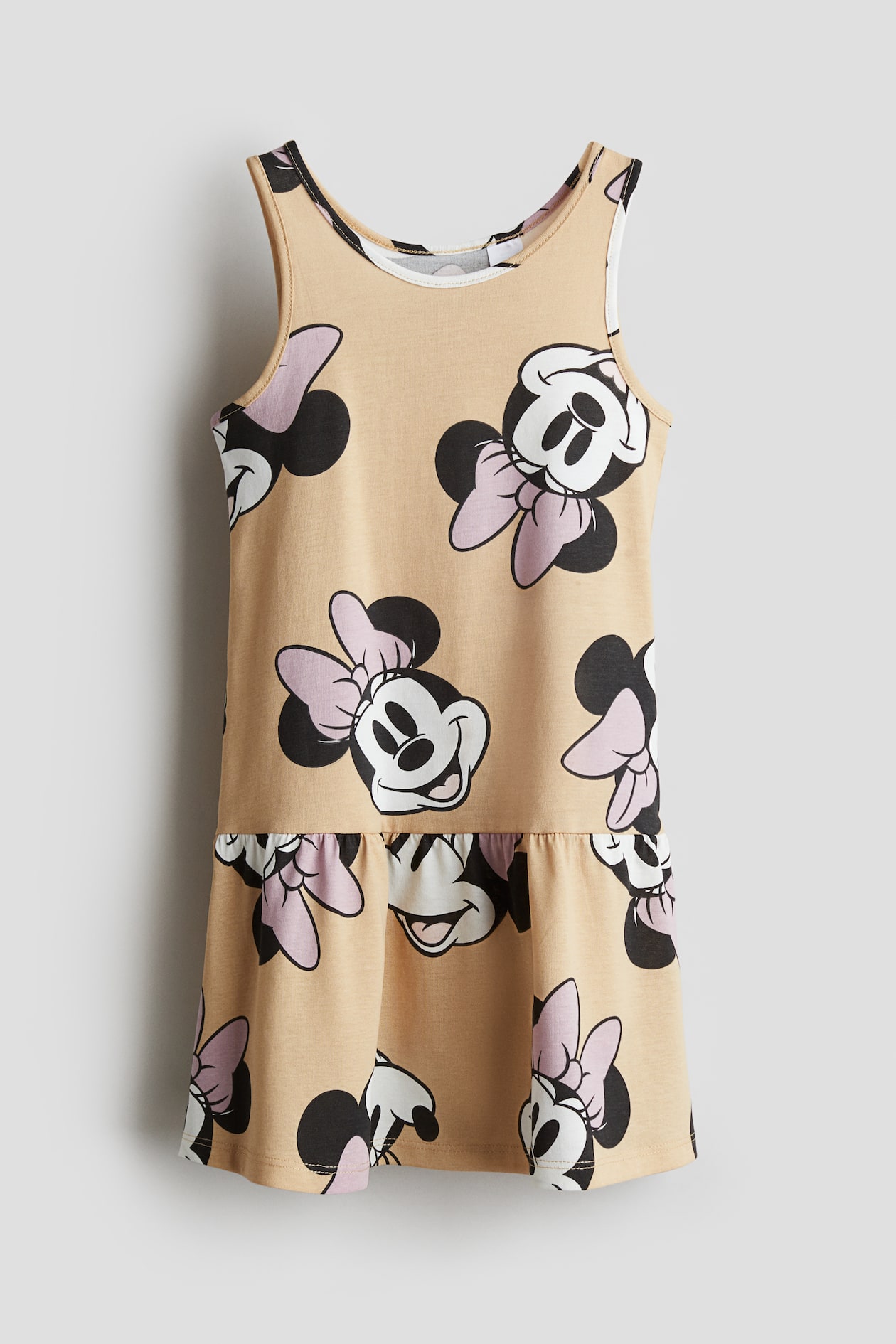 Sleeveless Jersey Dress - Beige/Minnie Mouse - Kids | H&M US