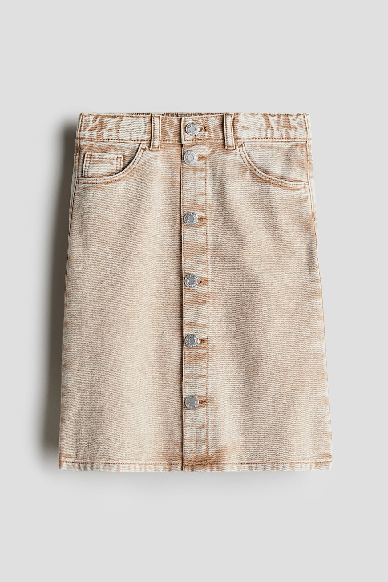 Nederdel i denim med A-facon - Beige - BØRN | H&M DK
