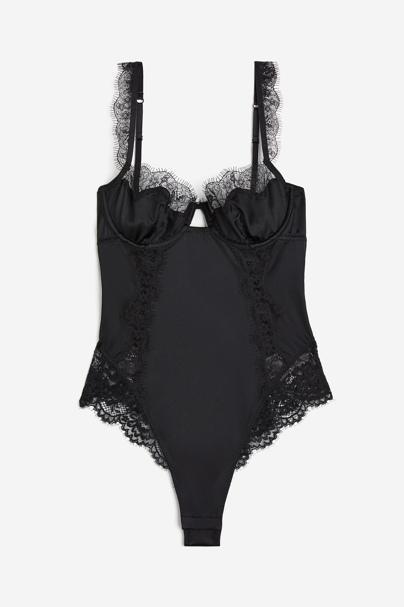 Lace-detail body - Black - Ladies | H&M
