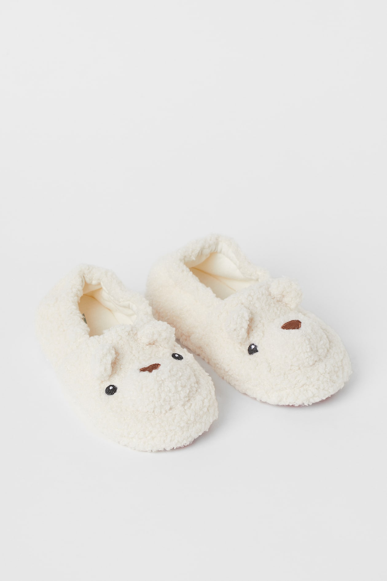 Papuci moi cu aplicații - Alb-natur/urs - COPII | H&M RO