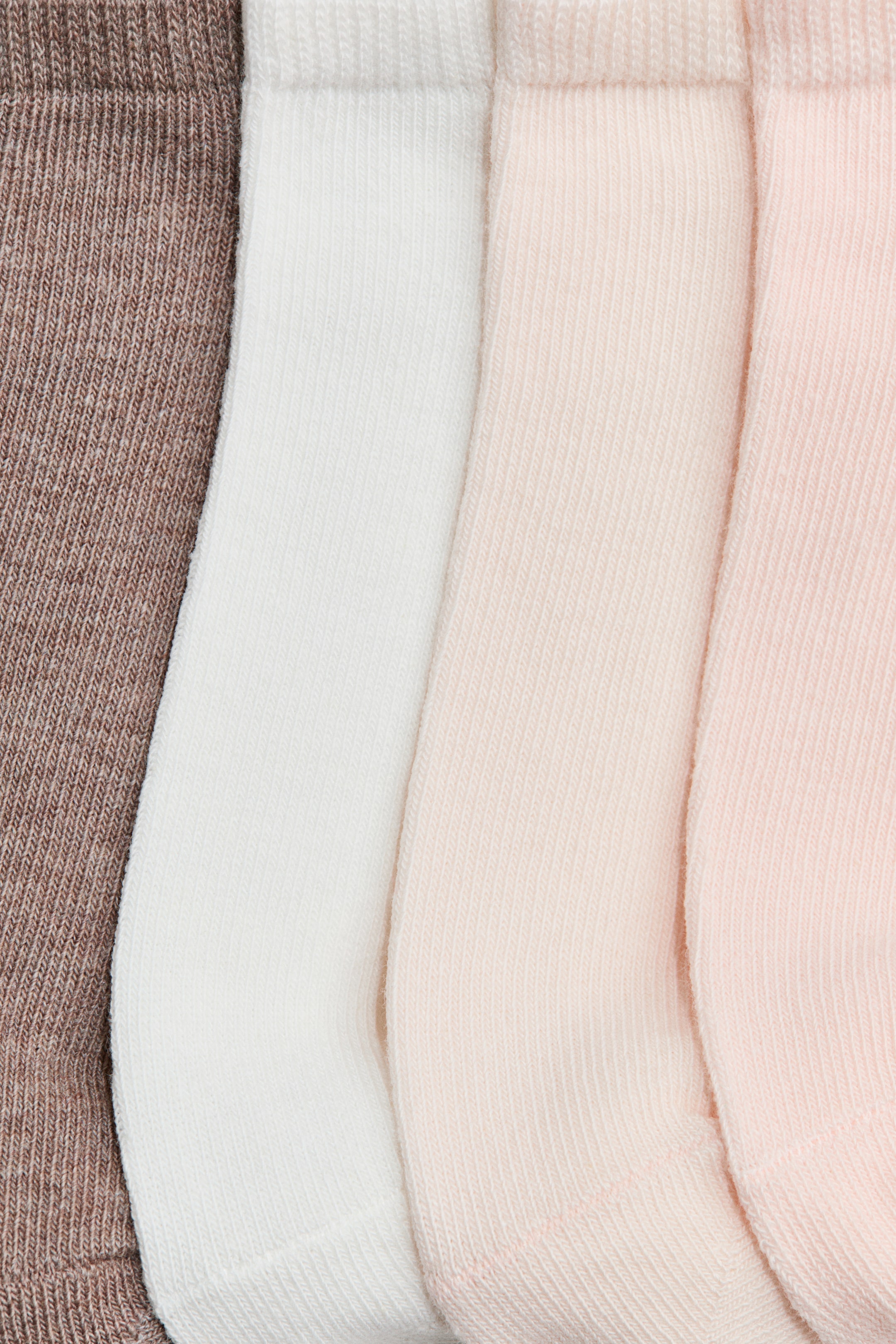 Women's Powder pink/Dark brown 7-pack trainer socks | H&M IN