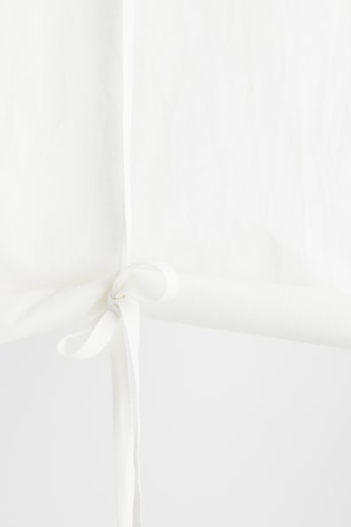 Linen-blend roll-up curtain - White - Home All | H&M GB