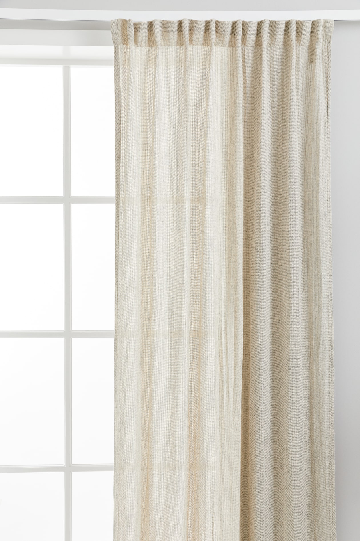Light beige 2-pack Open Weave Curtains at H&M Home | H&M CA