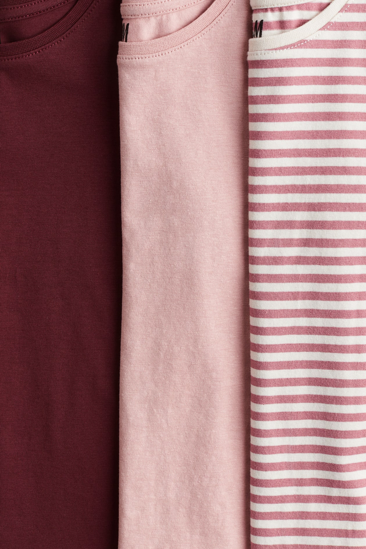 Light pink/striped 3-pack Long-sleeved Tops for kids - Regular length ...