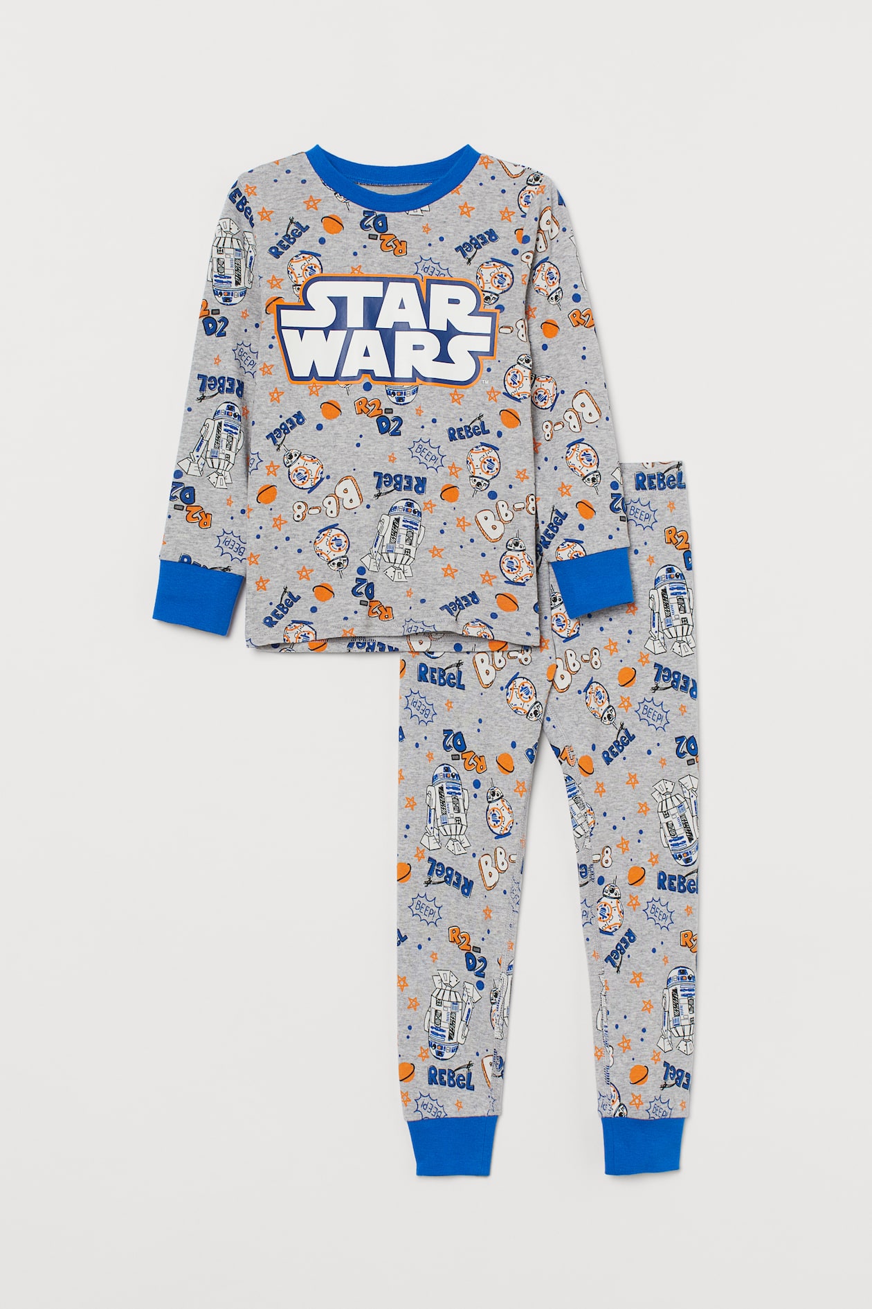 Printed pyjamas - Light grey marl/Star Wars - Kids | H&M GB