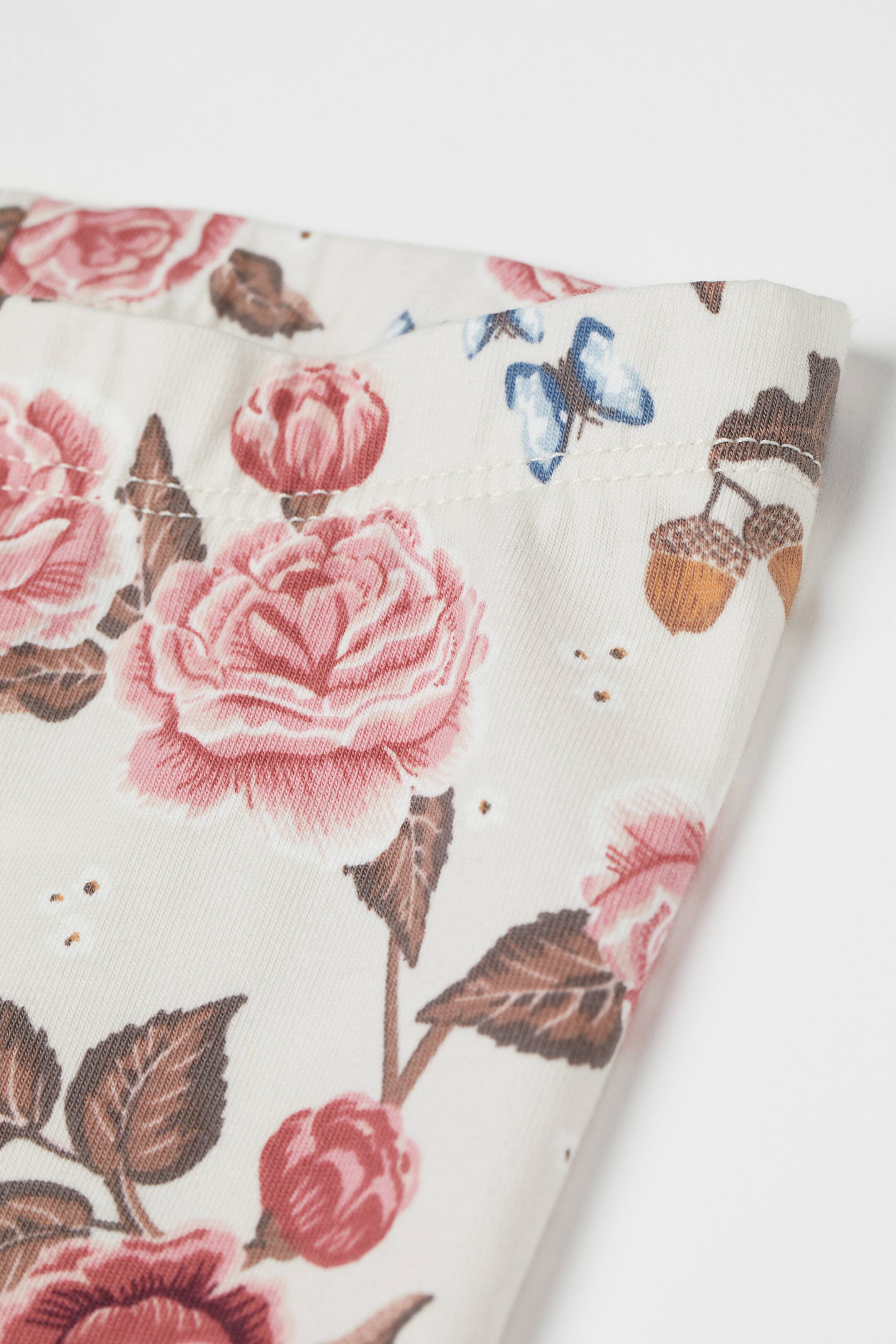 3-piece set - Plum purple/Roses - Kids | H&M GB