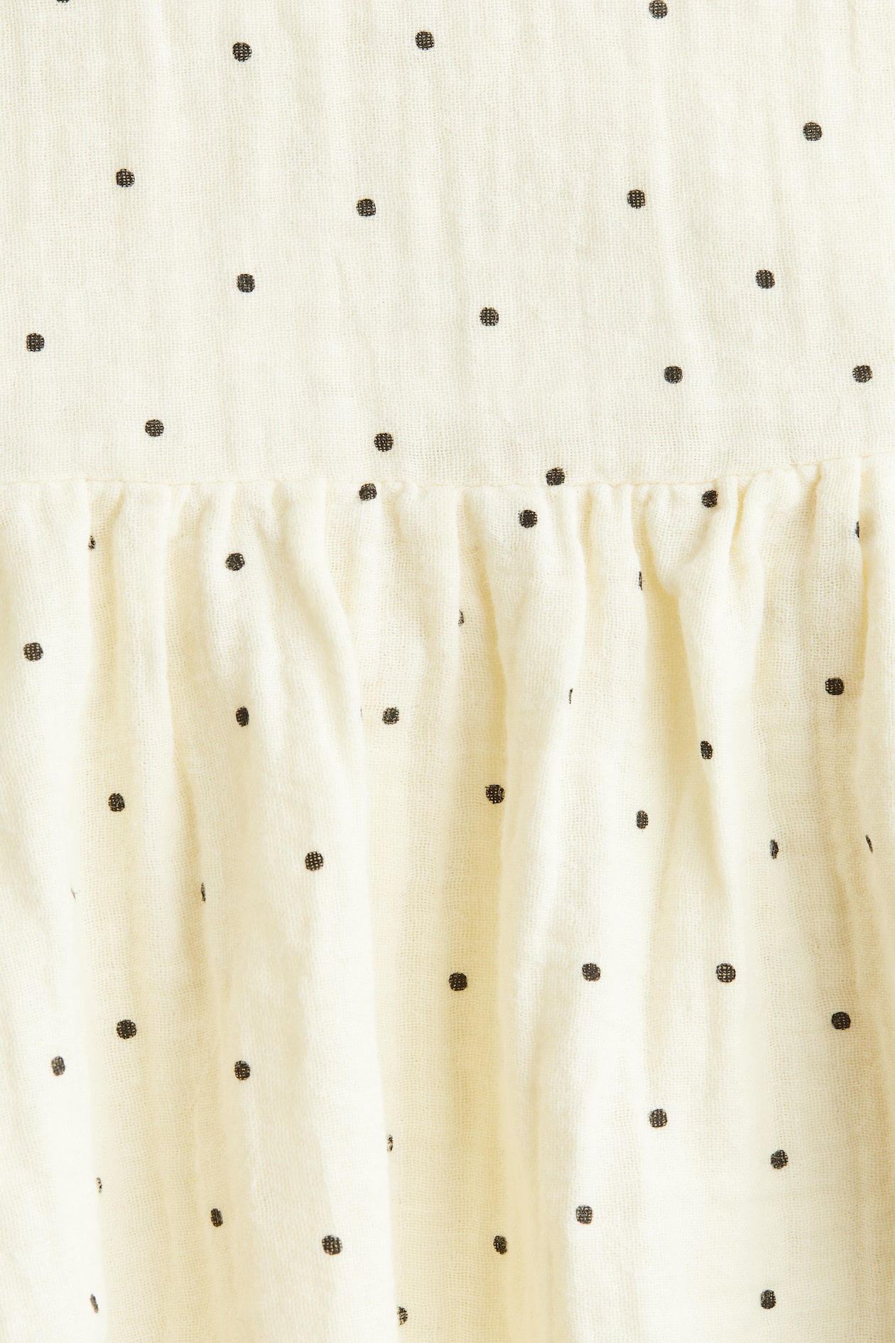 Cotton muslin dress - Light yellow/Spotted - Kids | H&M GB