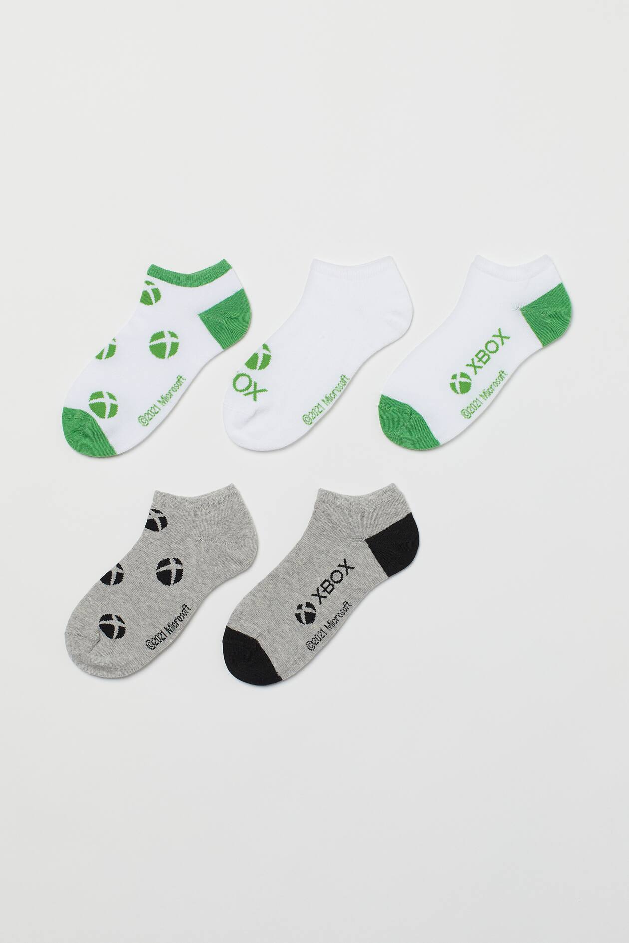 5-pack shaftless socks - White/Xbox - Kids | H&M GB