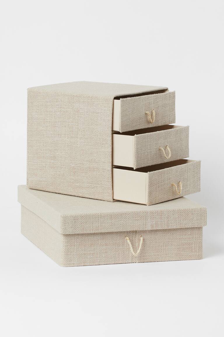 Jute Storage Box - Light beige - Home All | H&M US