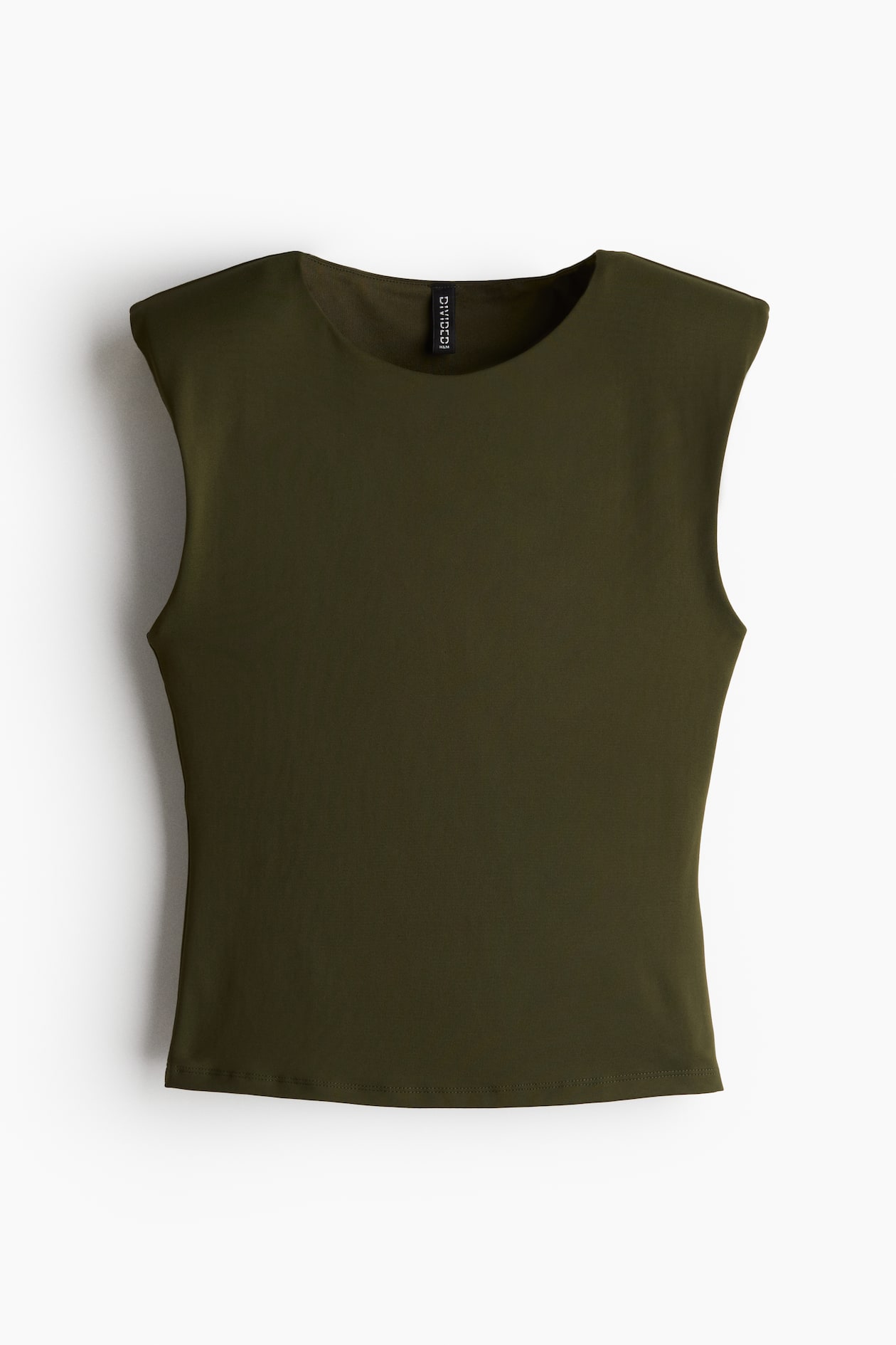 Women's Dark green Tank Top with Shoulder Pads | H&M US