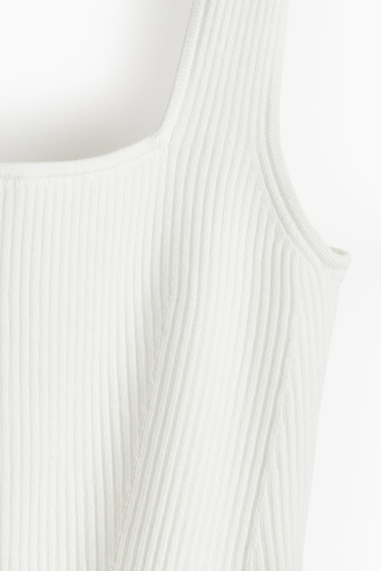 Rib-knit vest top - White - Ladies | H&M GB