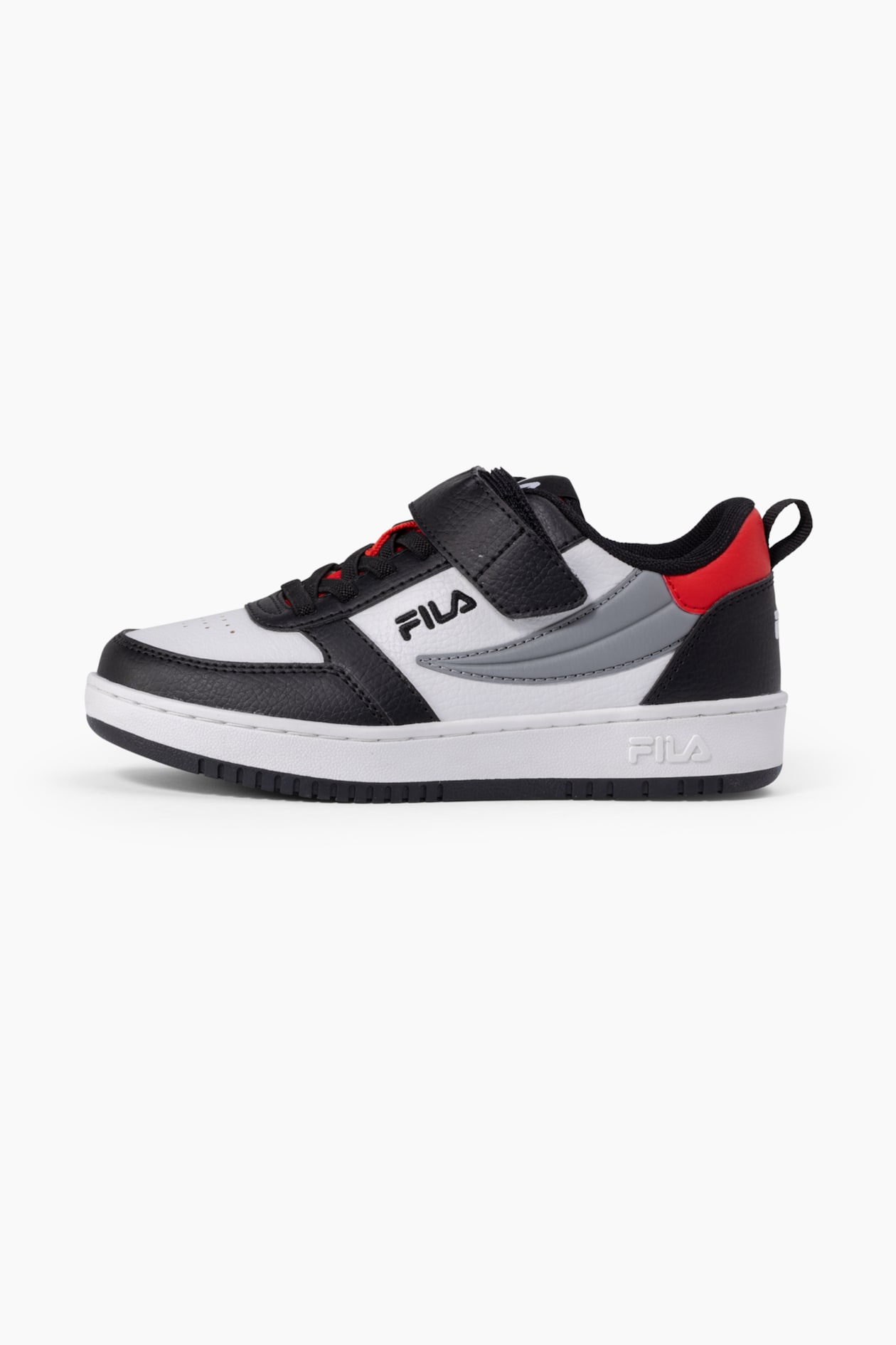 Fila Rega Nf Velcro Kids Basketball Low - White-black-fila Red - Fila ...
