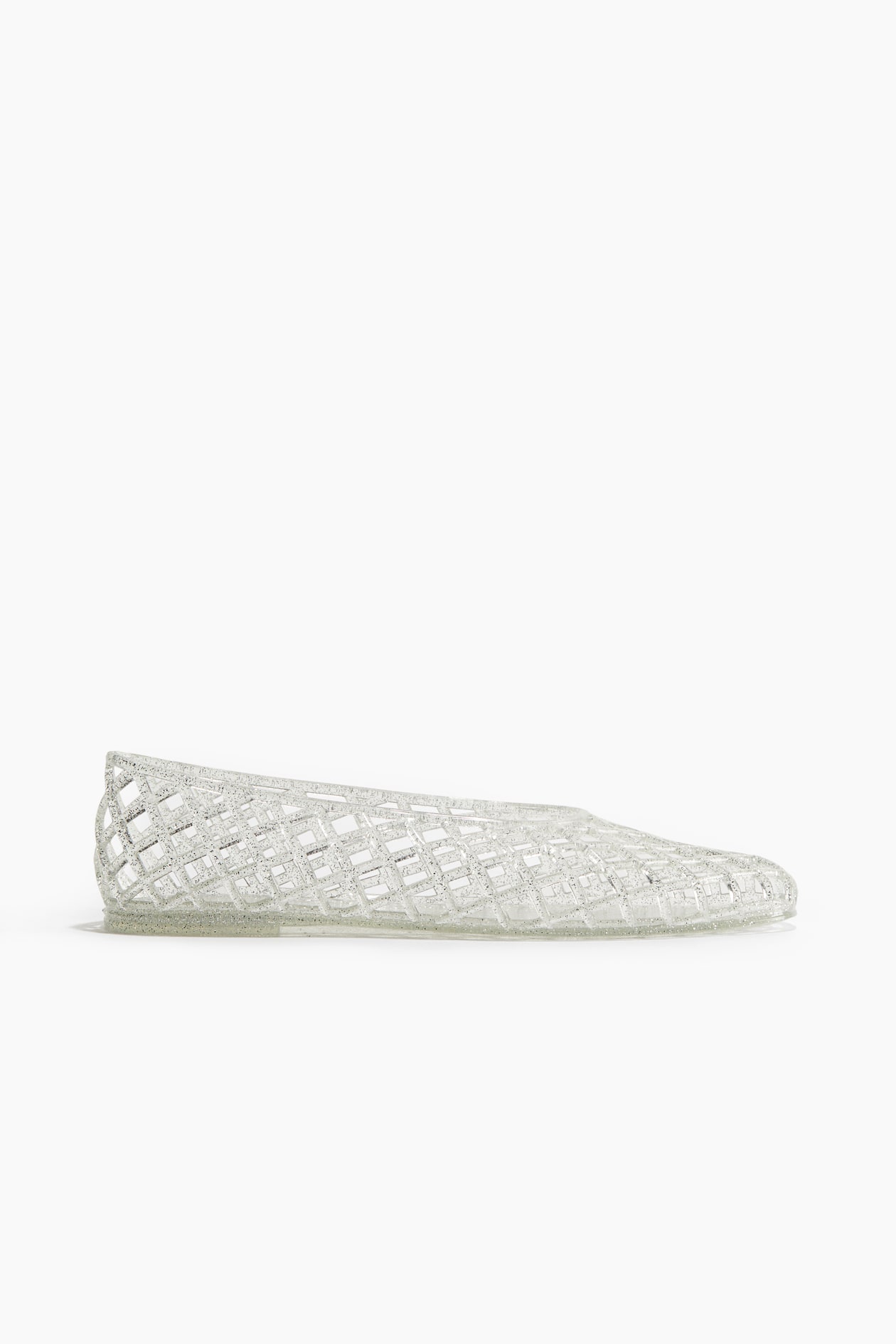 Women's Transparent/glittery Plastic Mesh Flats | H&M US