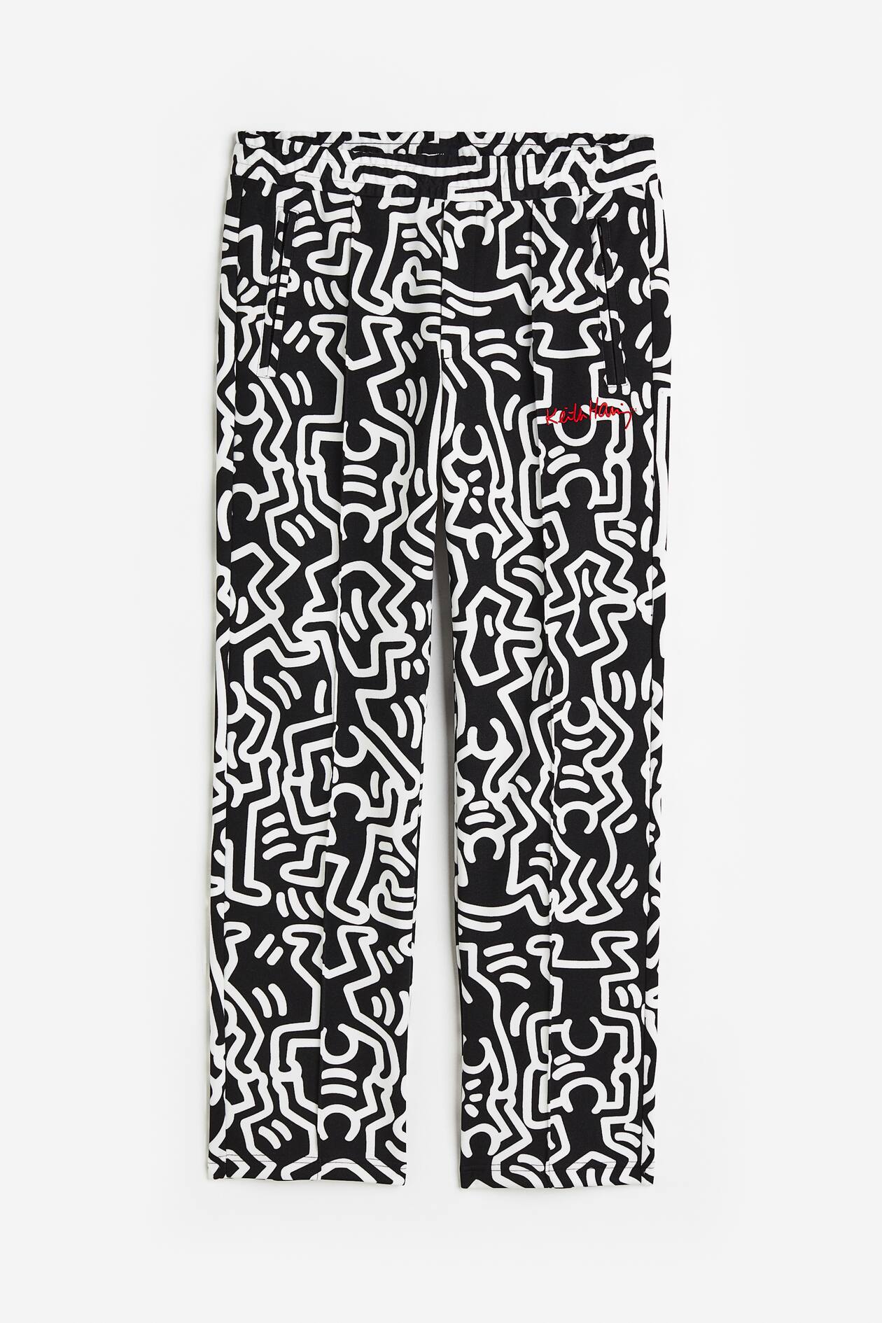 Joggers estampados Regular Fit - Negro/Keith Haring - HOMBRE | H&M ES