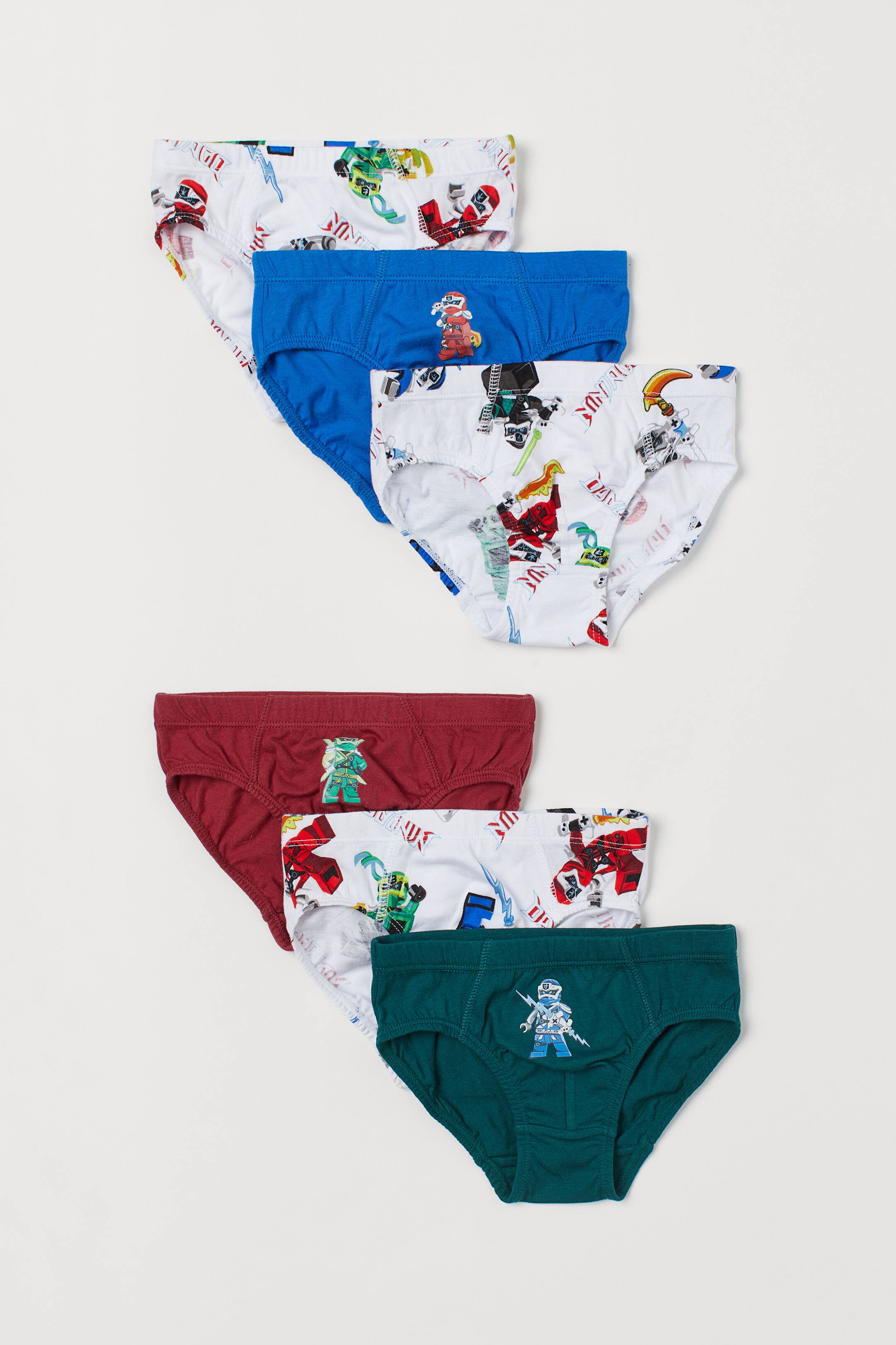 Σλιπάκια για αγόρια (6 τμχ.) - Λευκό/Ninjago - Kids | H&M GR
