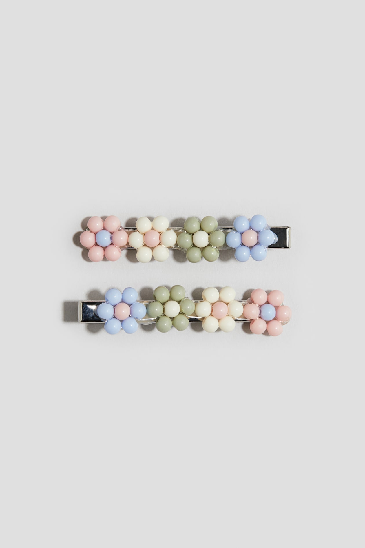 Light pink/flowers 2-pack Hair Clips for kids | H&M US