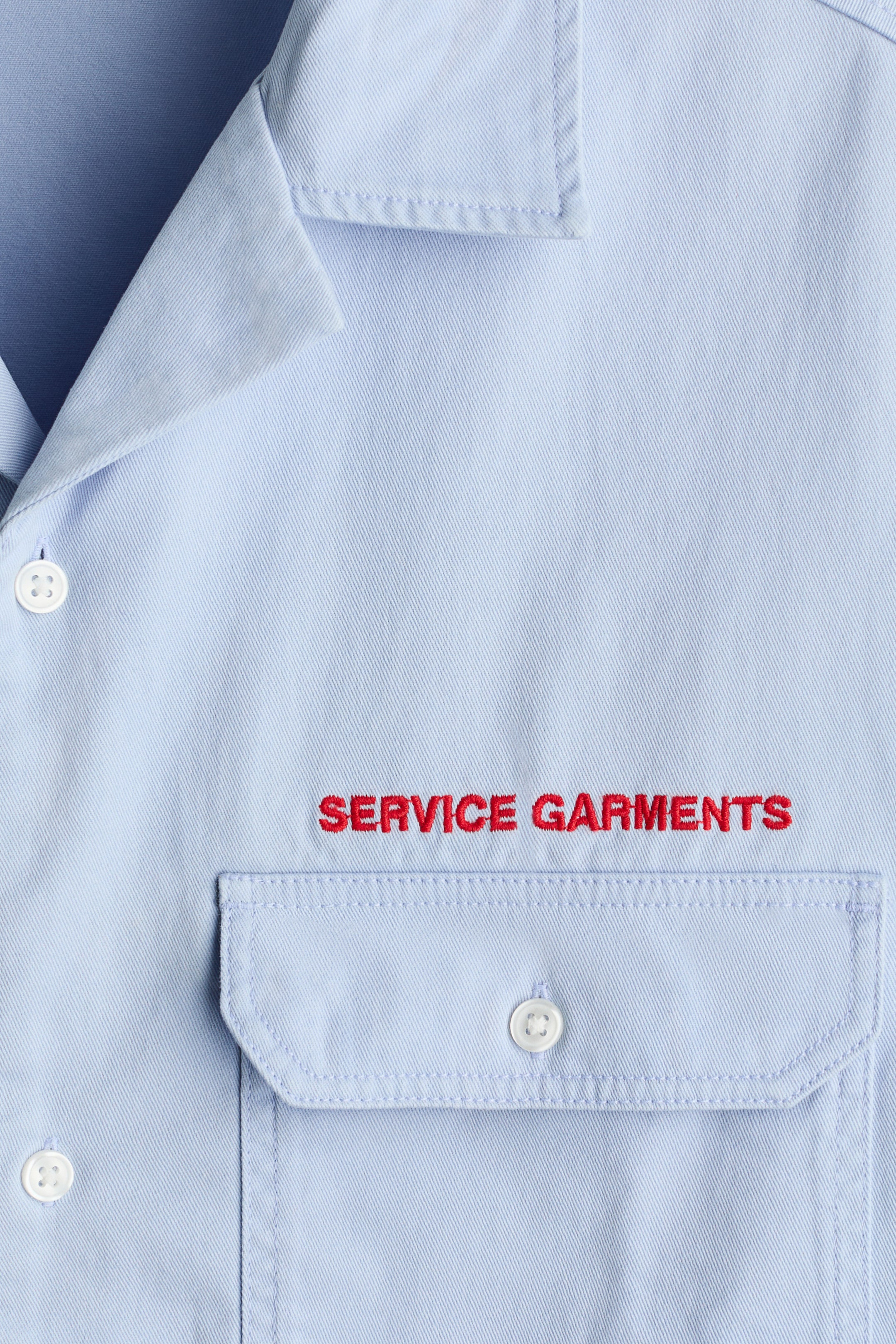 Relaxed Fit Short-sleeved utility shirt - Light blue/Service garments ...