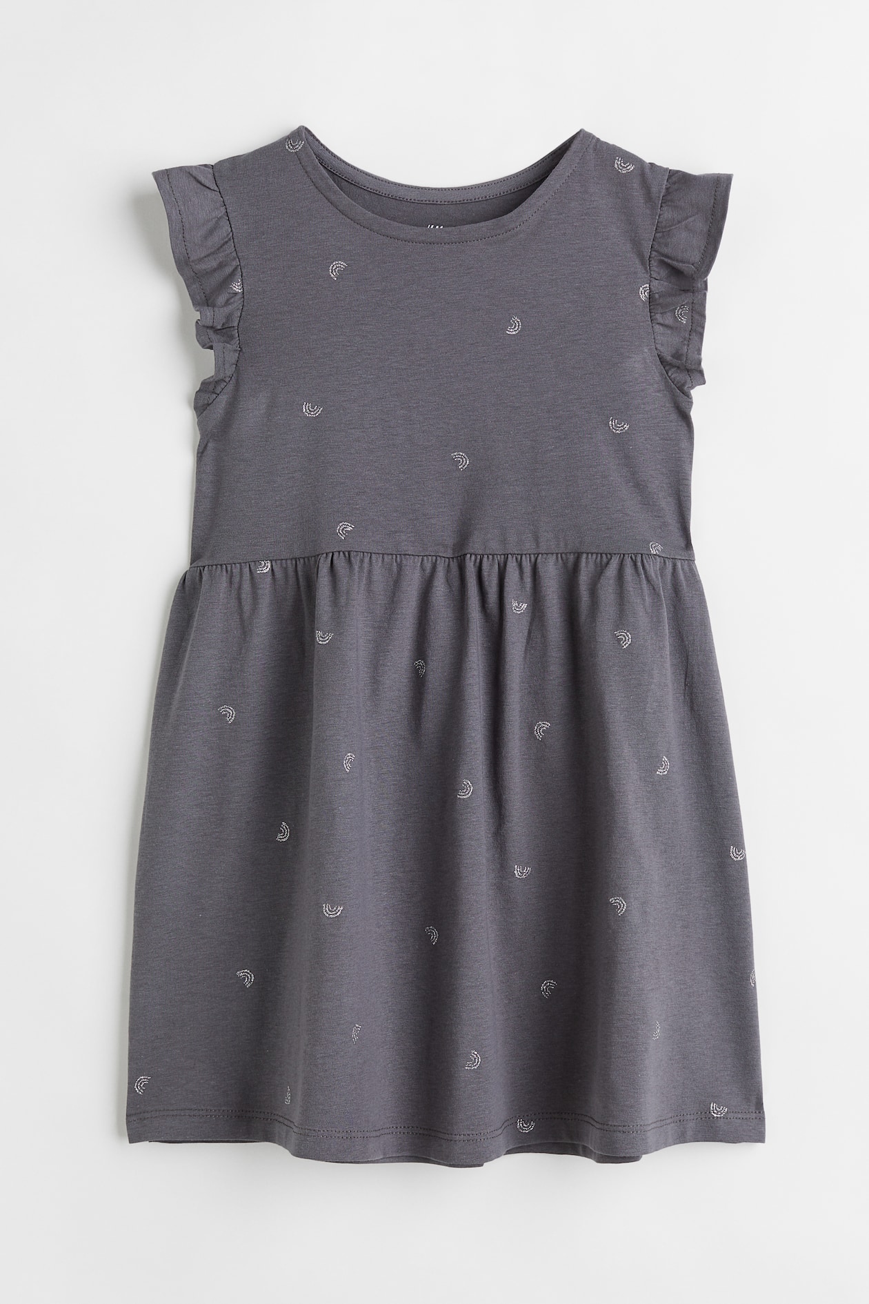 Cotton Jersey Dress - Dark gray/rainbows - Kids | H&M US