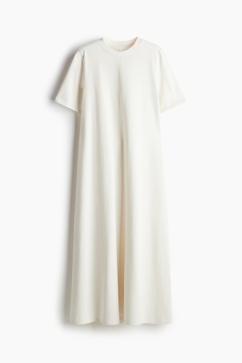 Rochie-tricou evazată - Alb - FEMEI | H&M RO
