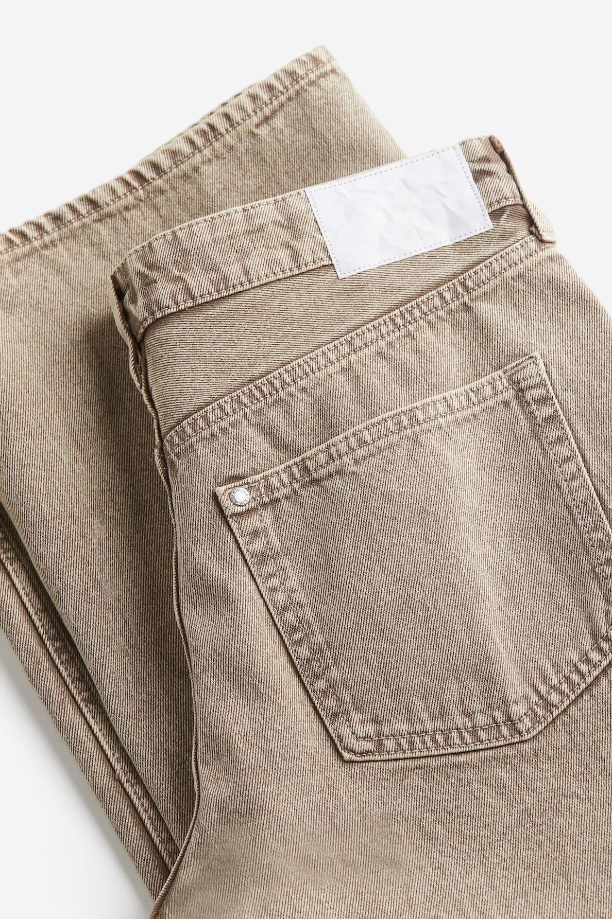 Women's Beige Curvy Fit Baggy Low Jeans | H&M GB
