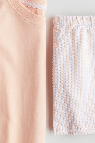 Pyjamas - Light peach/Striped - Kids | H&M GB