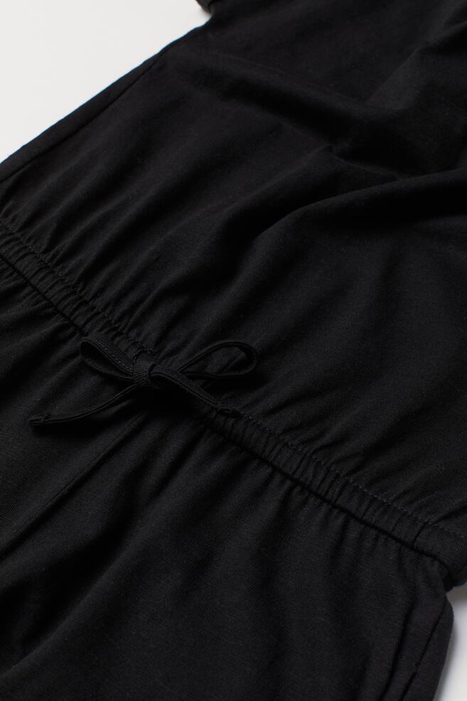 Cotton Jumpsuit - Round Neck - Short sleeve - Black - Kids | H&M CA