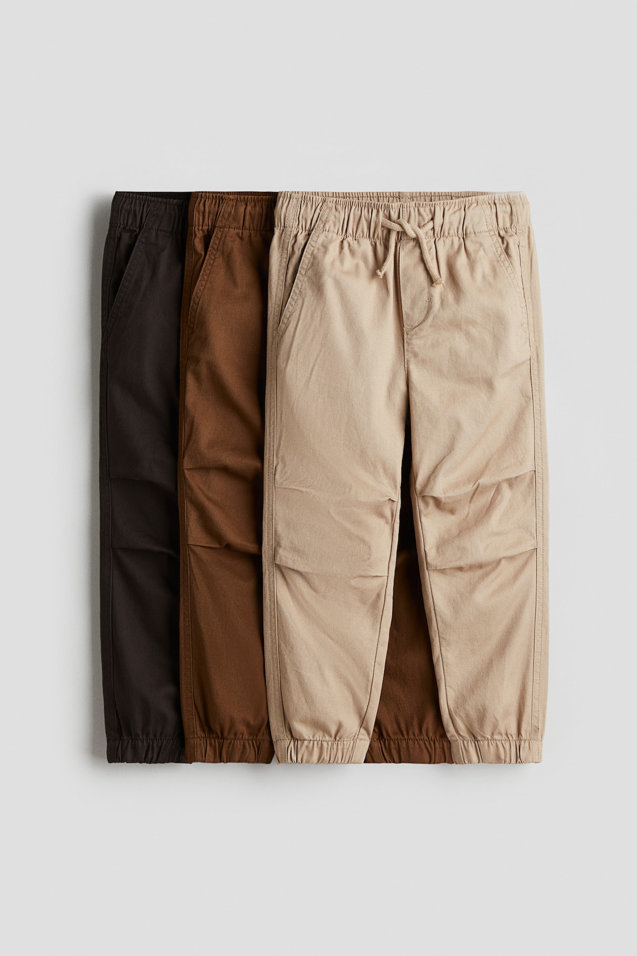 Pack de 3 joggers de algodón - Marrón/Beige - NIÑOS | H&M ES