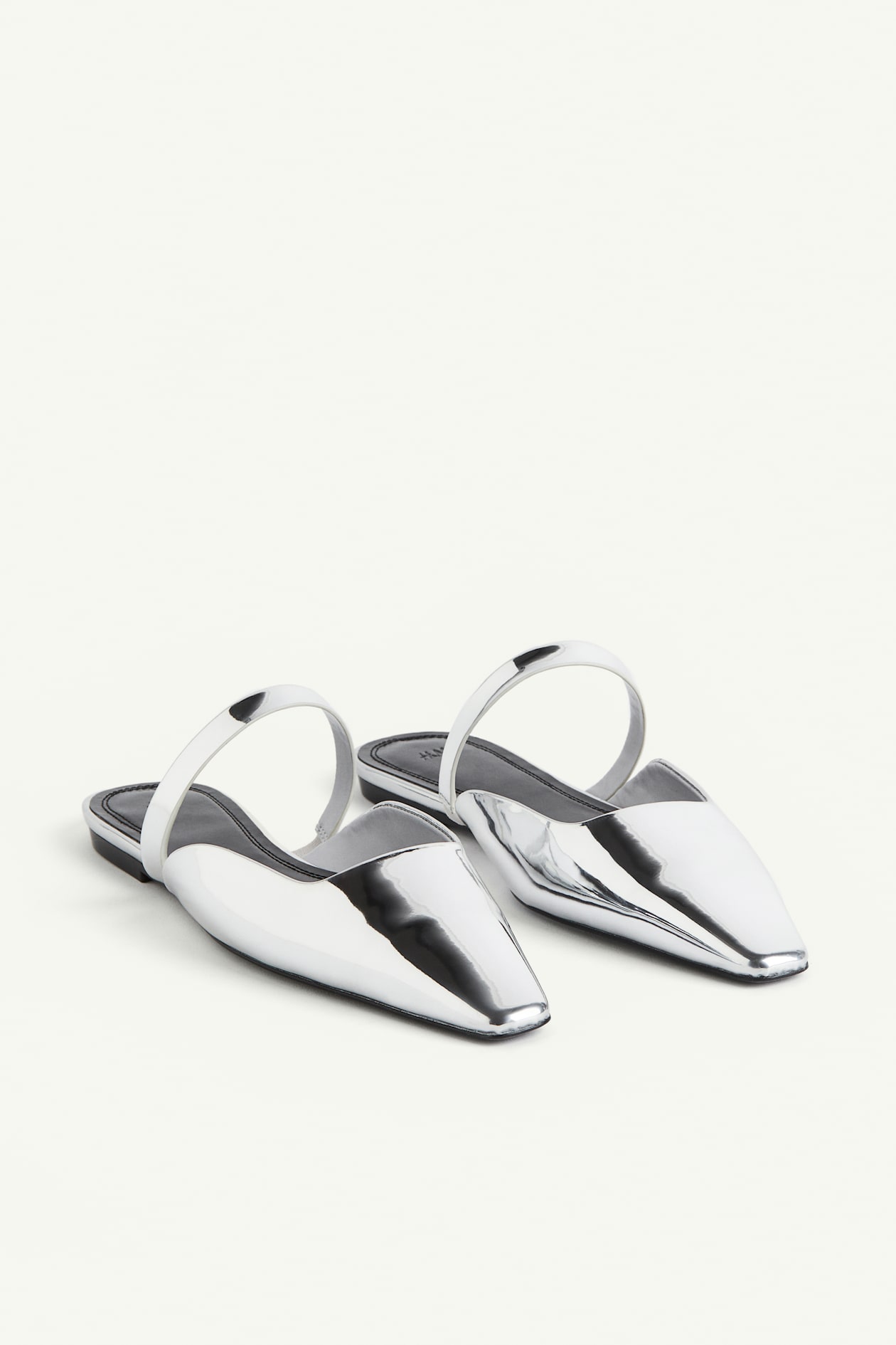 Metallic-coated mules - Silver-coloured - Ladies | H&M GB