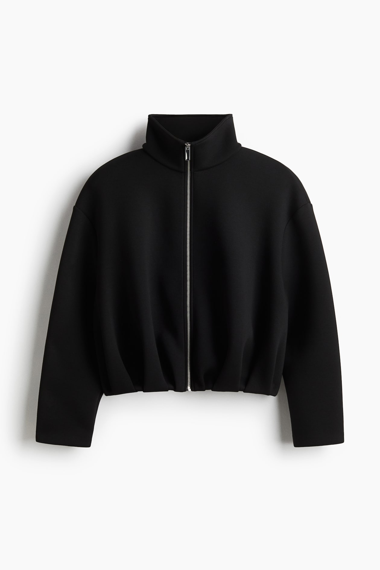 Women's Black Scuba Fabric Jacket - Regular fit - Regular length | H&M CA