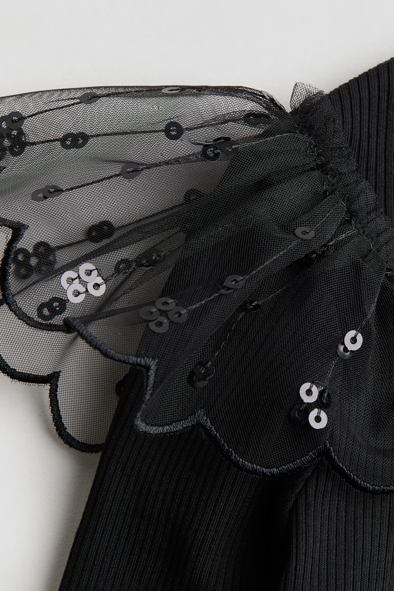 Haut en coton avec tulle - Noir - Kids | H&M CA