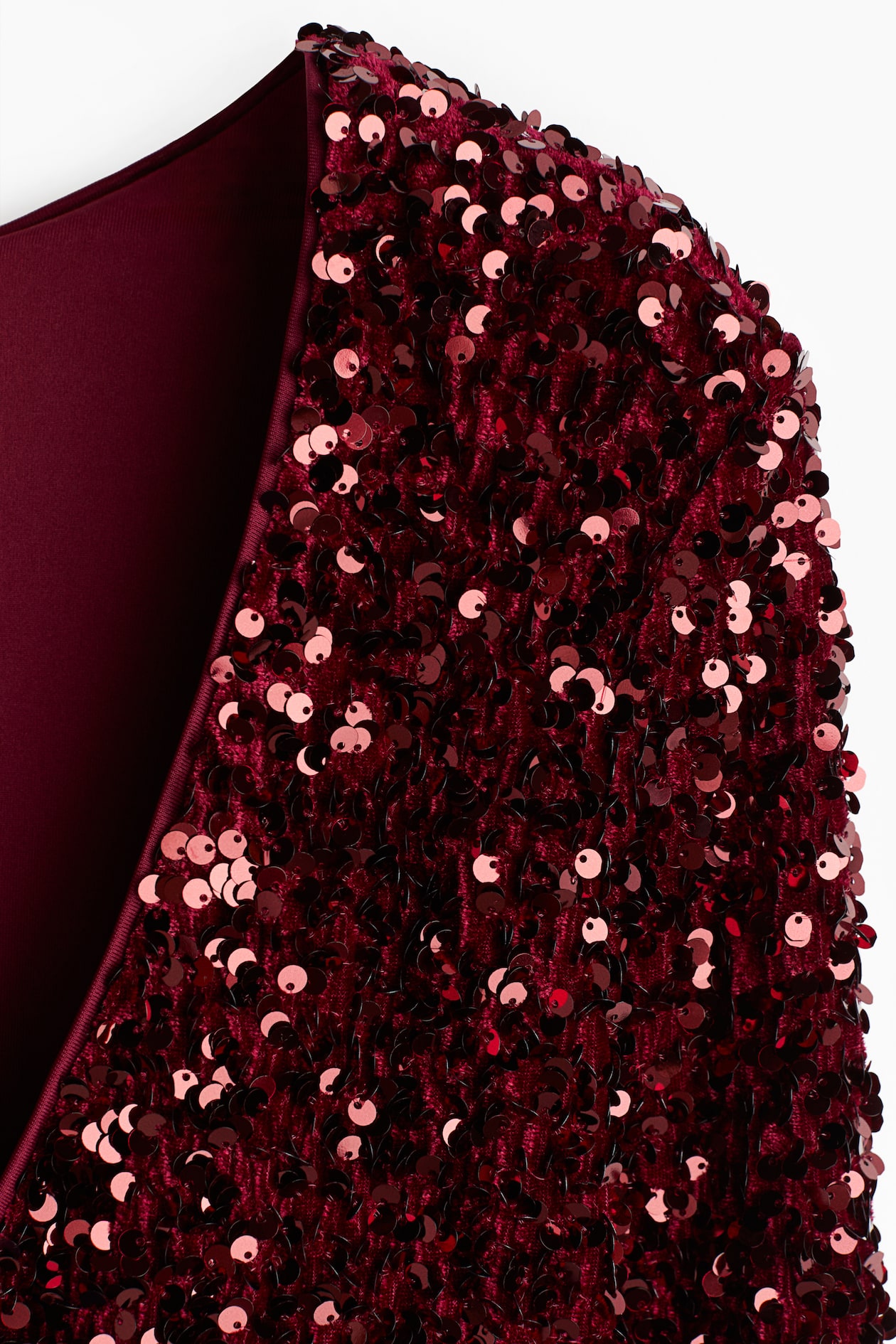 Women's Dark red MAMA Sequined Dress with Low-Cut Back | H&M US