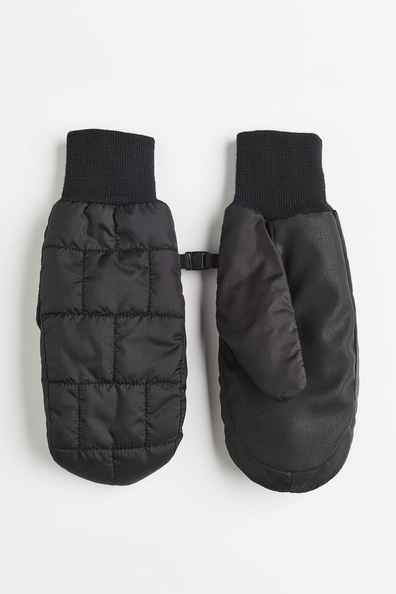 Water-repellent padded mittens - Black - Kids | H&M GB