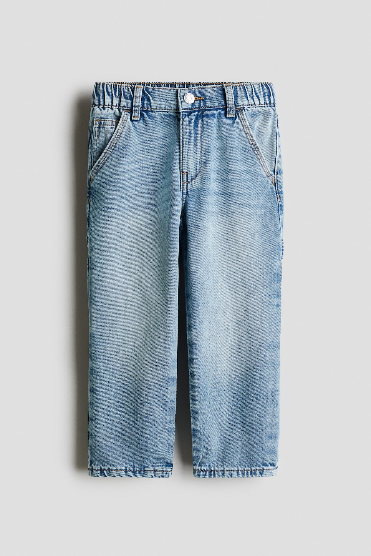 Light denim blue Loose Fit Carpenter Jeans for kids | H&M MY