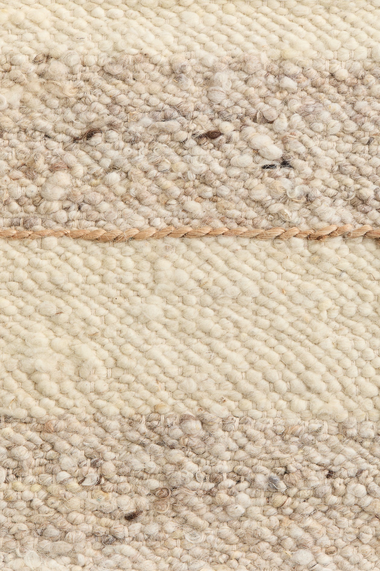 Beige/striped Textured-Weave Wool-Blend Runner Rug at H&M Home | H&M US