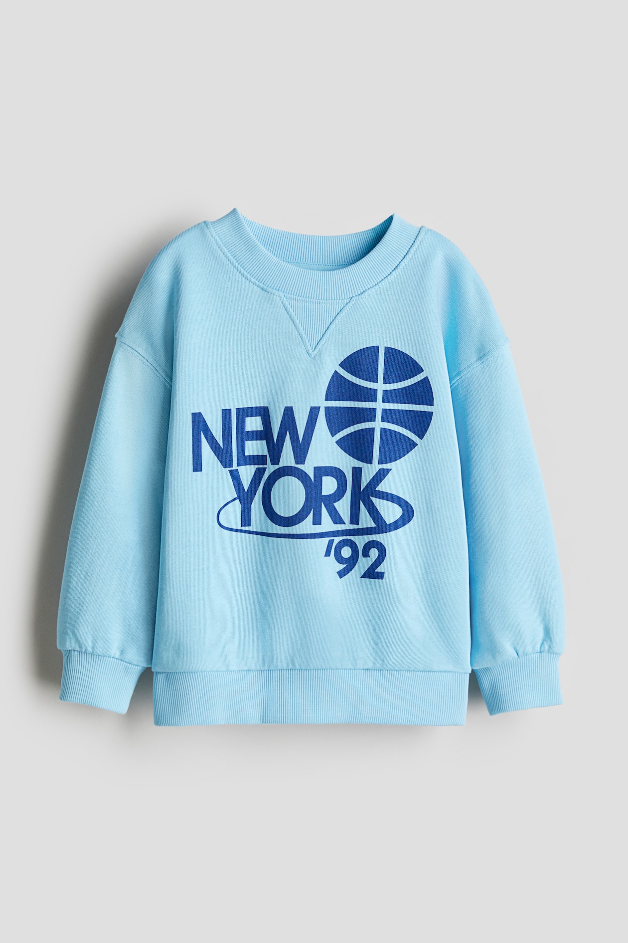 Sweater met print - Lichtblauw/New York '92 - KINDEREN | H&M NL