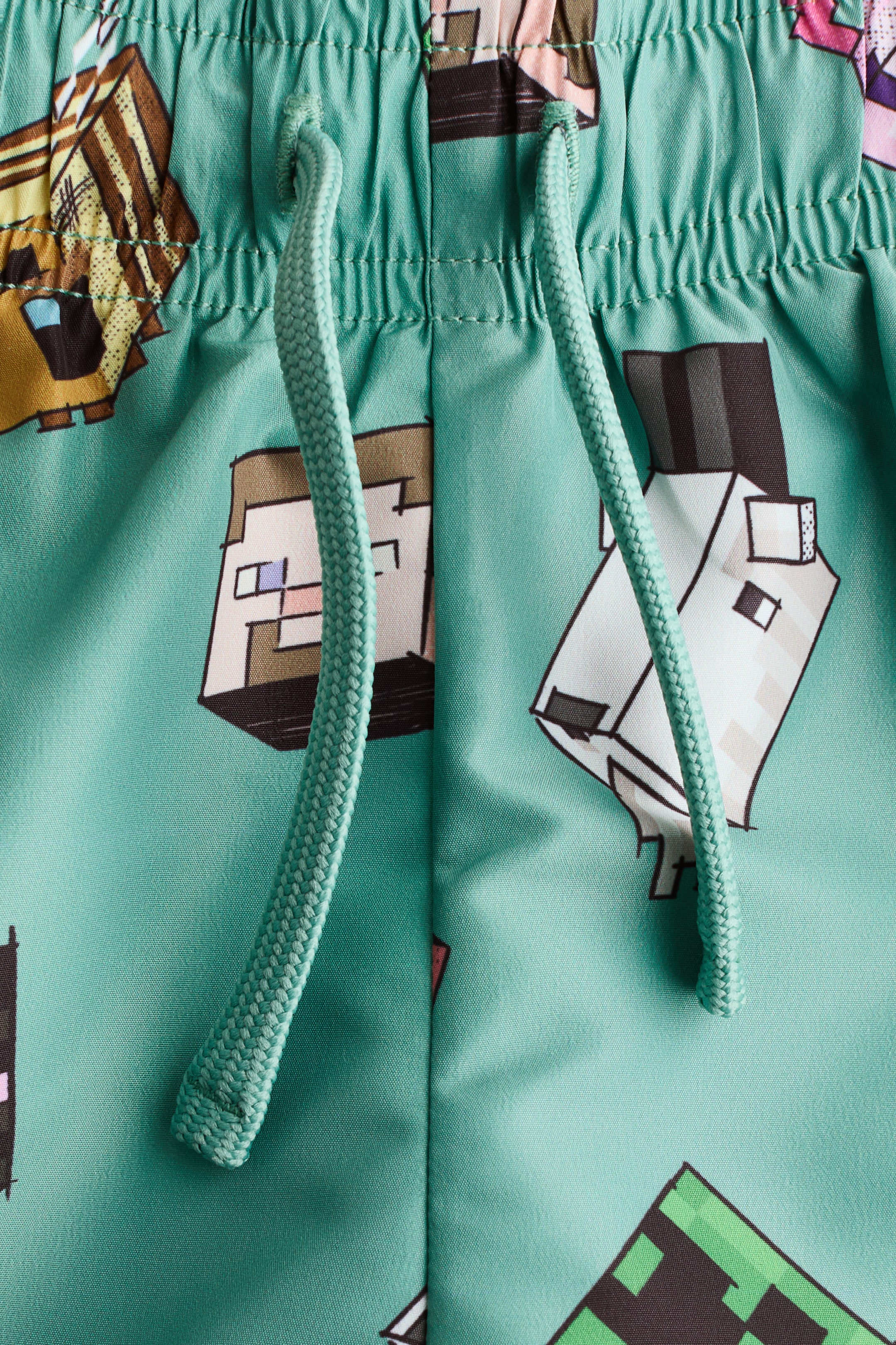 Green/Minecraft Printed swim shorts for kids | H&M HK