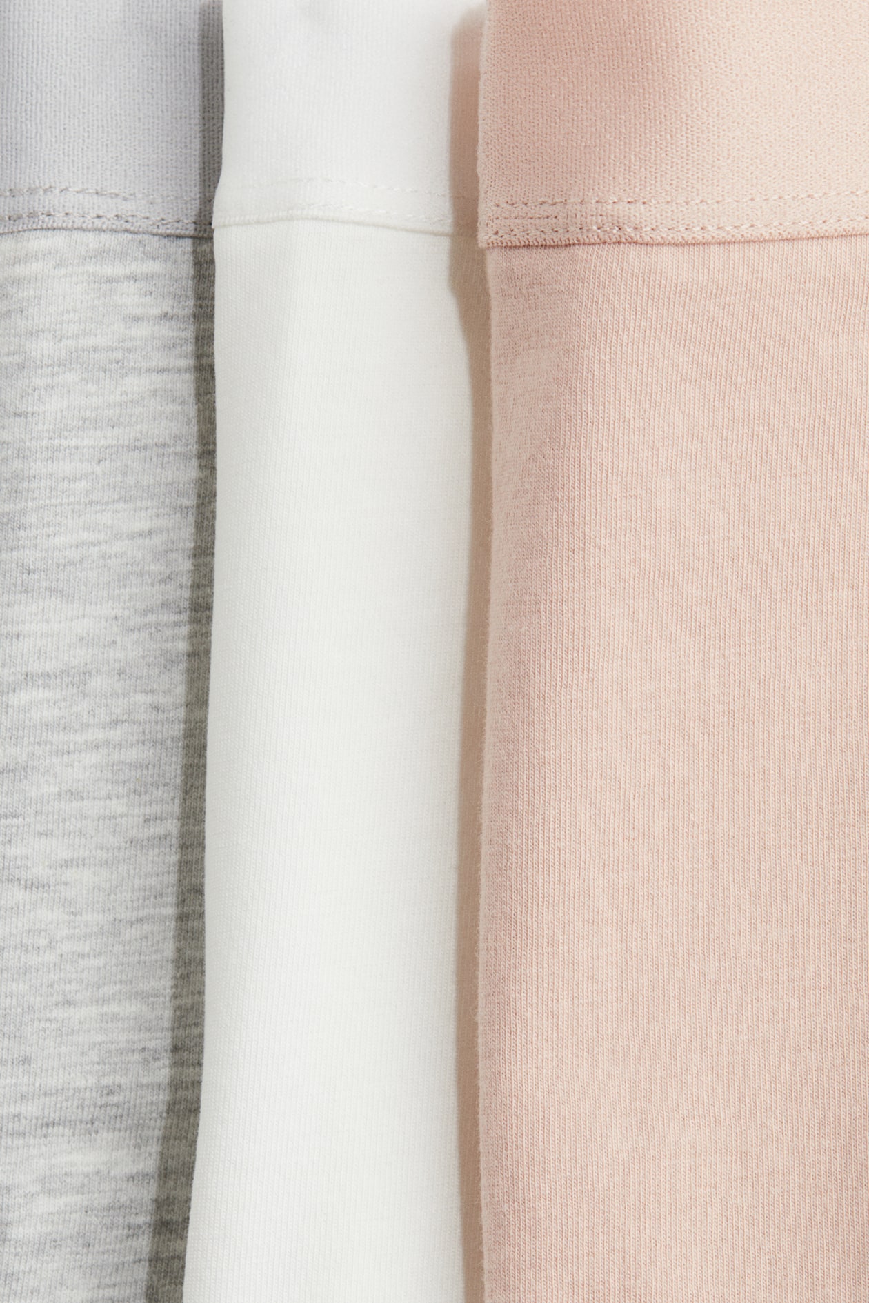 Women's Light grey marl/Powder pink 3-pack cotton boxer briefs | H&M IN