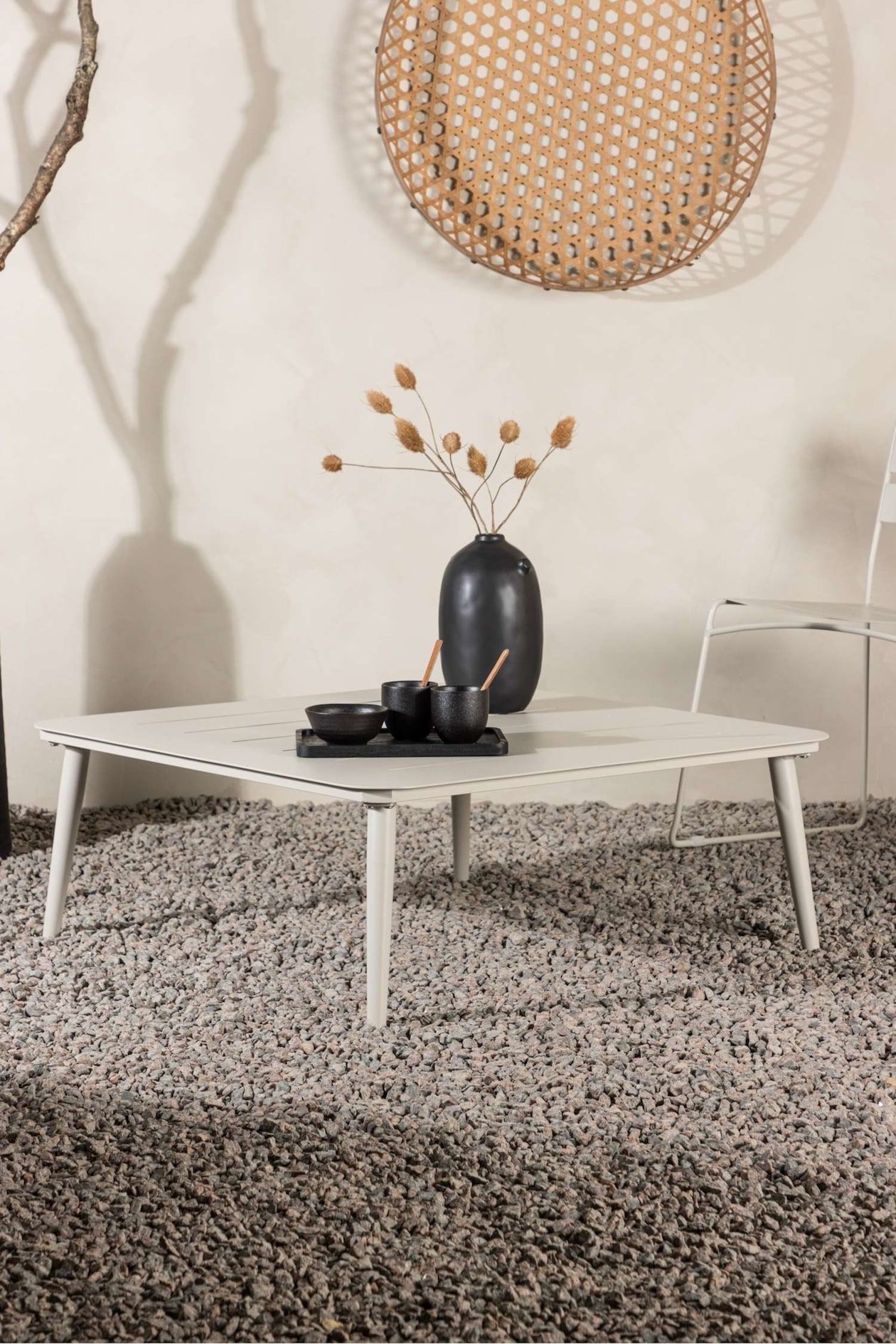 Lina Table - Aluminum, Beige - Venture Home - HOME | H&M BE