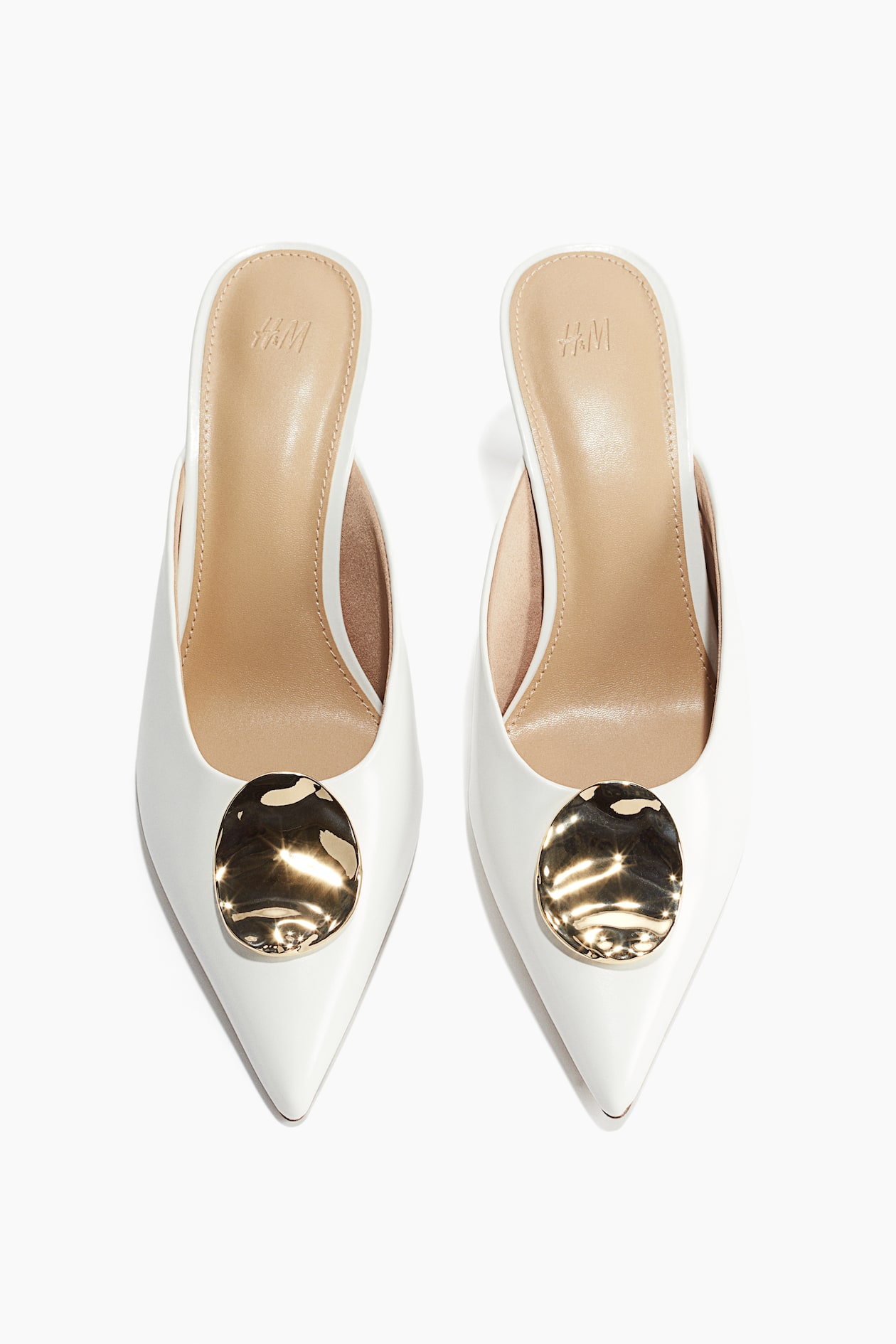 Pointed heeled mules - White - Ladies | H&M IE