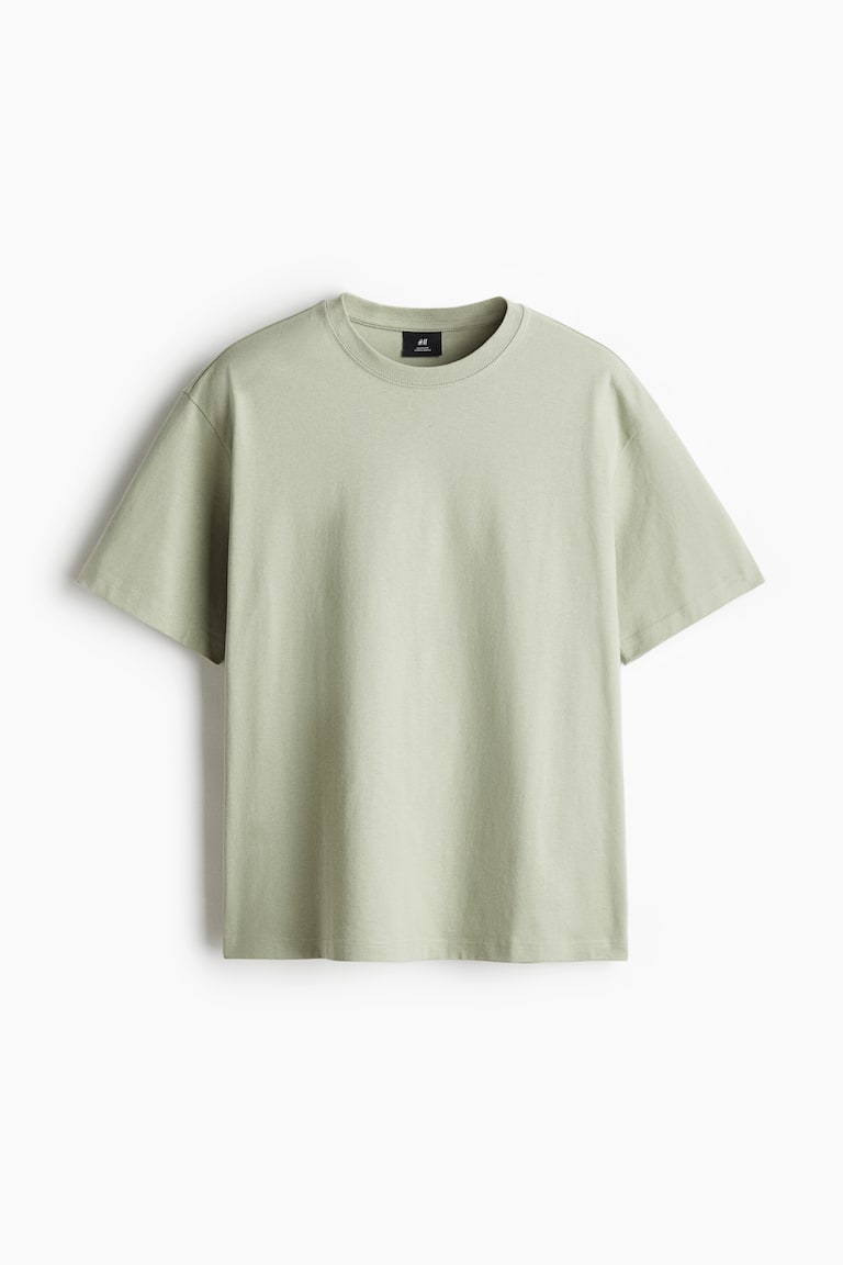 Loose Fit T-shirt - Light sage green - Men | H&M US