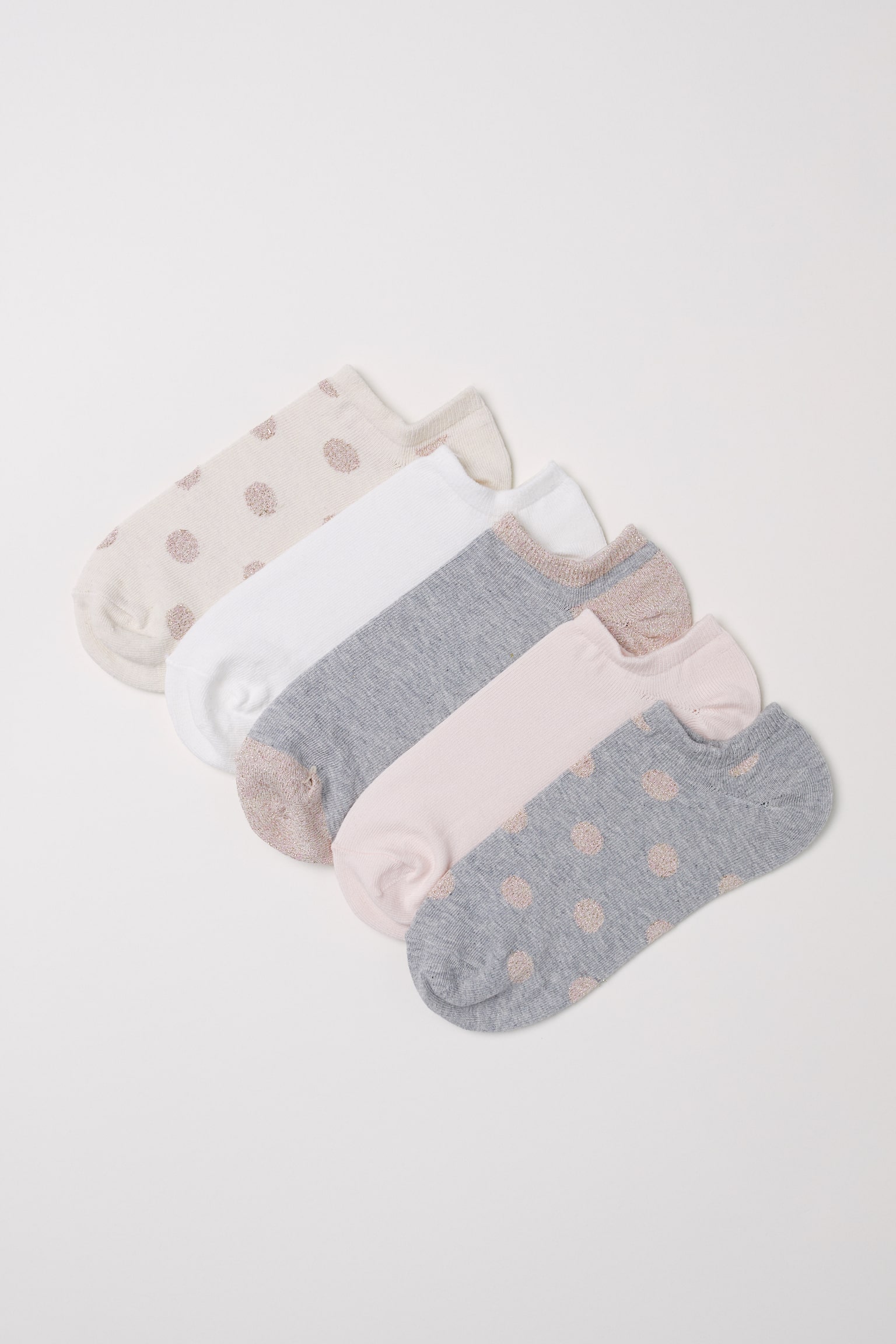 5-pack trainer socks - Grey/Glittery - Ladies | H&M IE