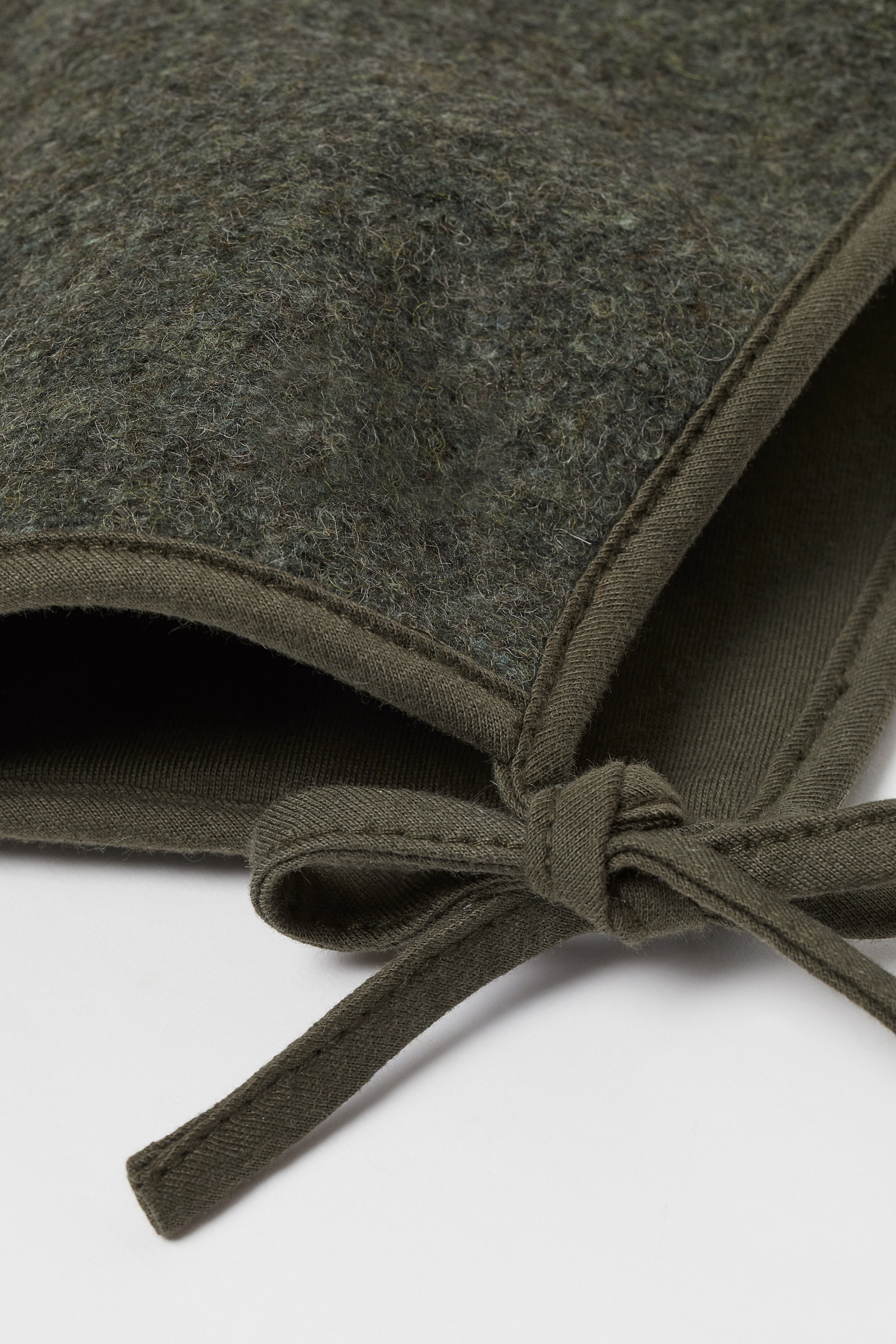 Wool-blend helmet hat - Dark green - Kids | H&M GB