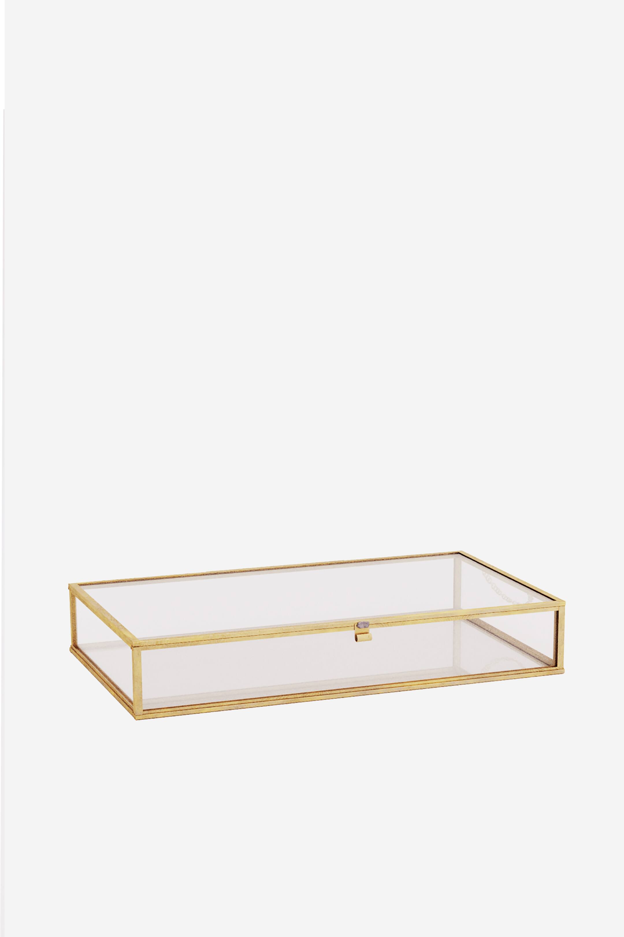Large clear glass box - Gold - Home All | H&M GB