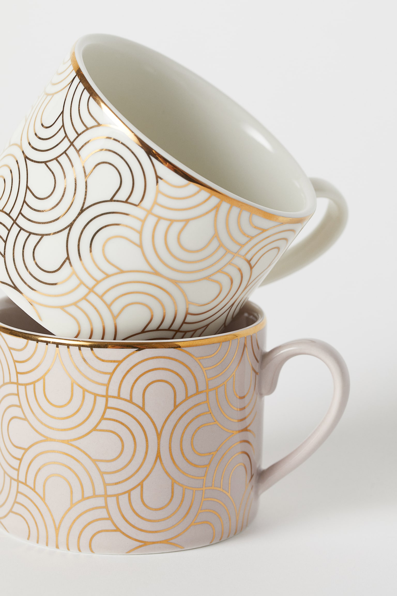 Mugg i porslin - Dimrosa/Guld - Home All | H&M SE